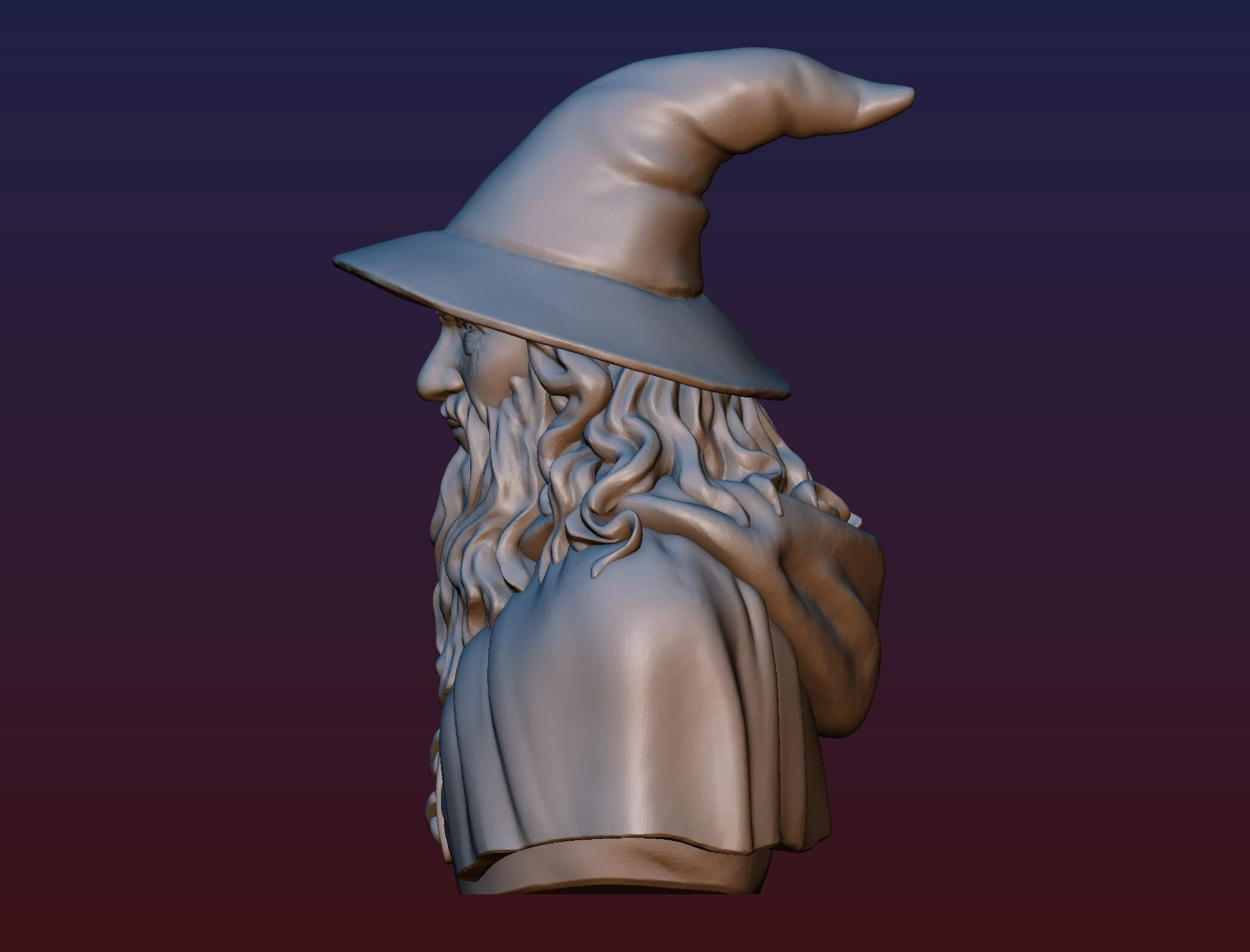 Gandalf Bust - 3D Model by alexkovalev