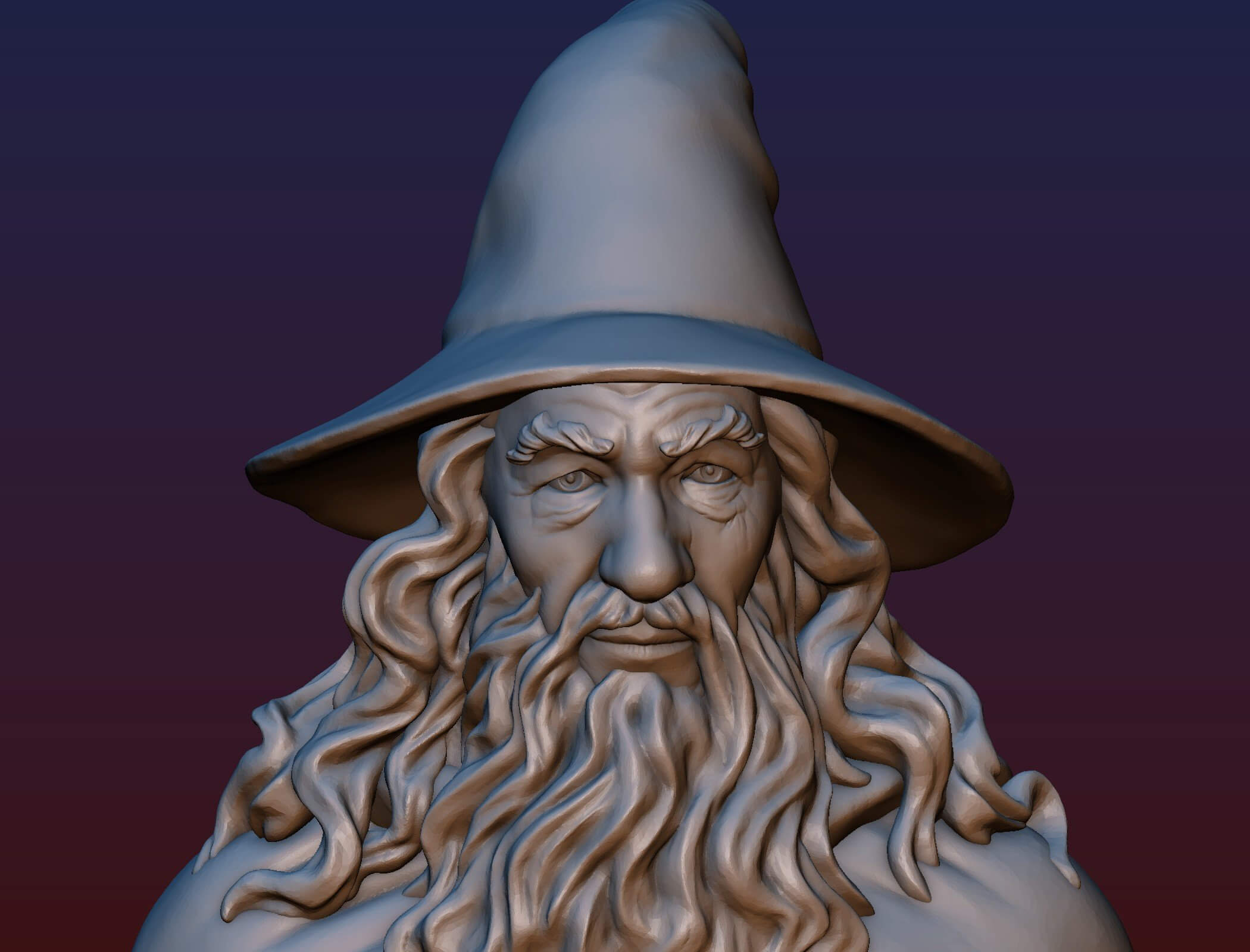 Gandalf Bust - 3D Model by alexkovalev