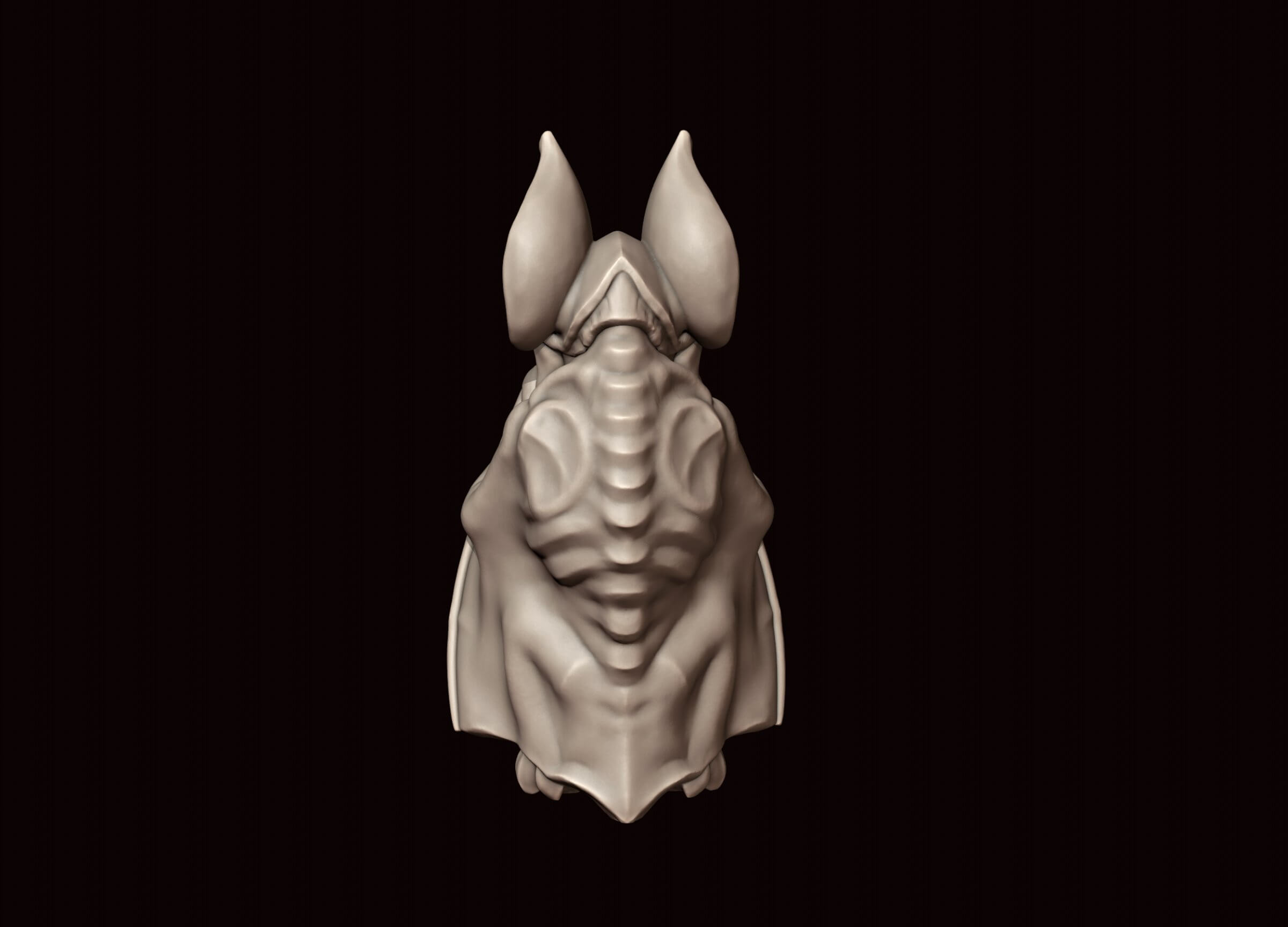 Gothic Bat Statue Gargoyle - 3D Model by alexkovalev