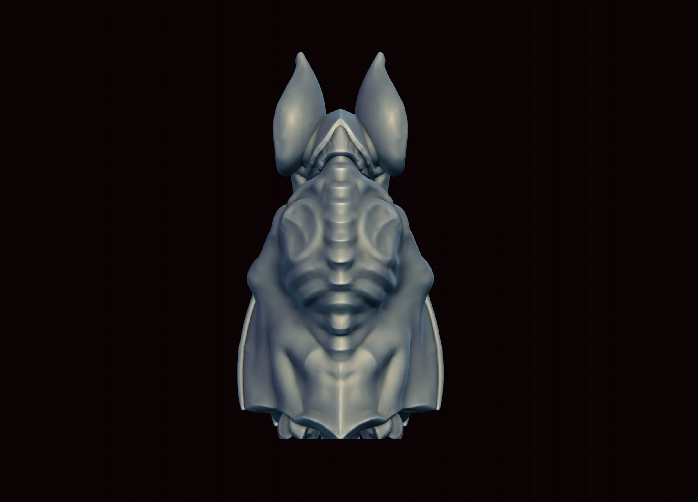Gothic Bat Statue Gargoyle - 3D Model by alexkovalev