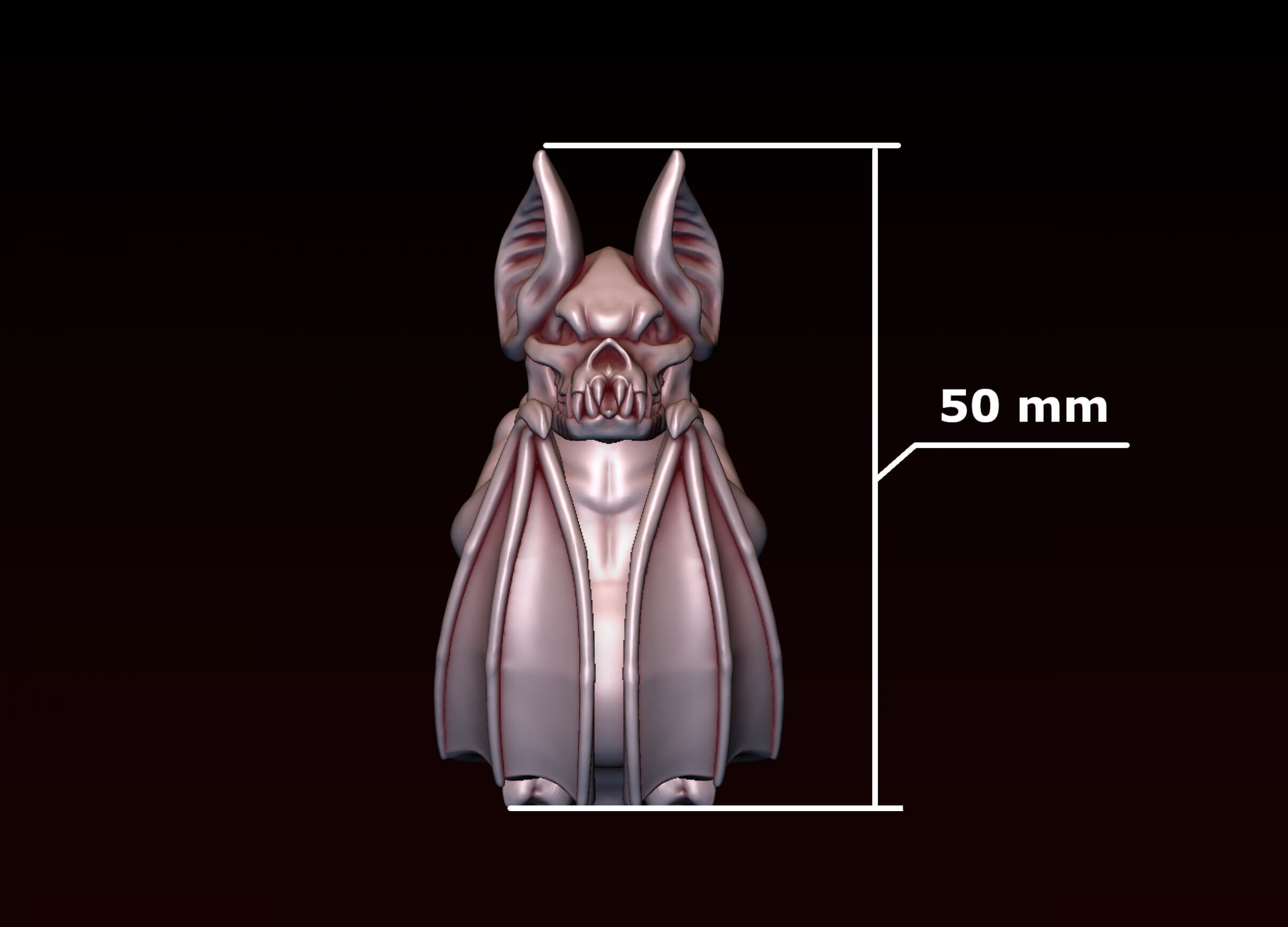 Gothic Bat Statue Gargoyle - 3D Model by alexkovalev