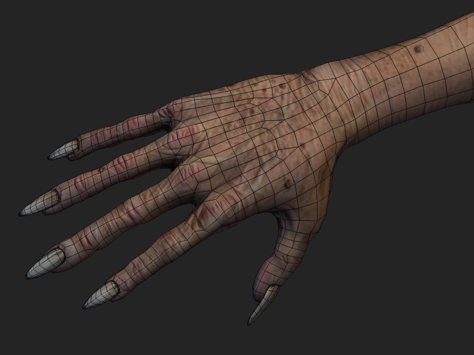 Witch Old Man Scary Hand - 3D Model by alexkovalev