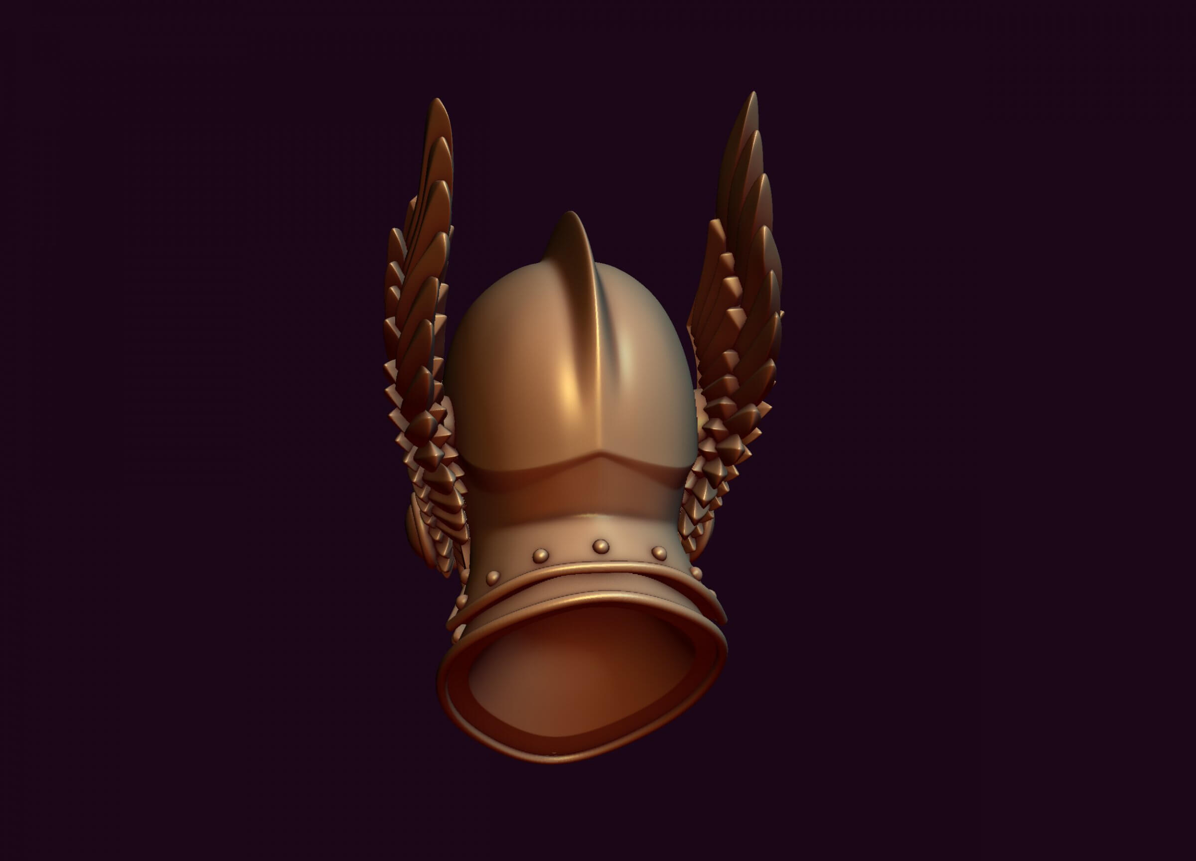 Knight Winged Helmet Bead - 3D Model by alexkovalev