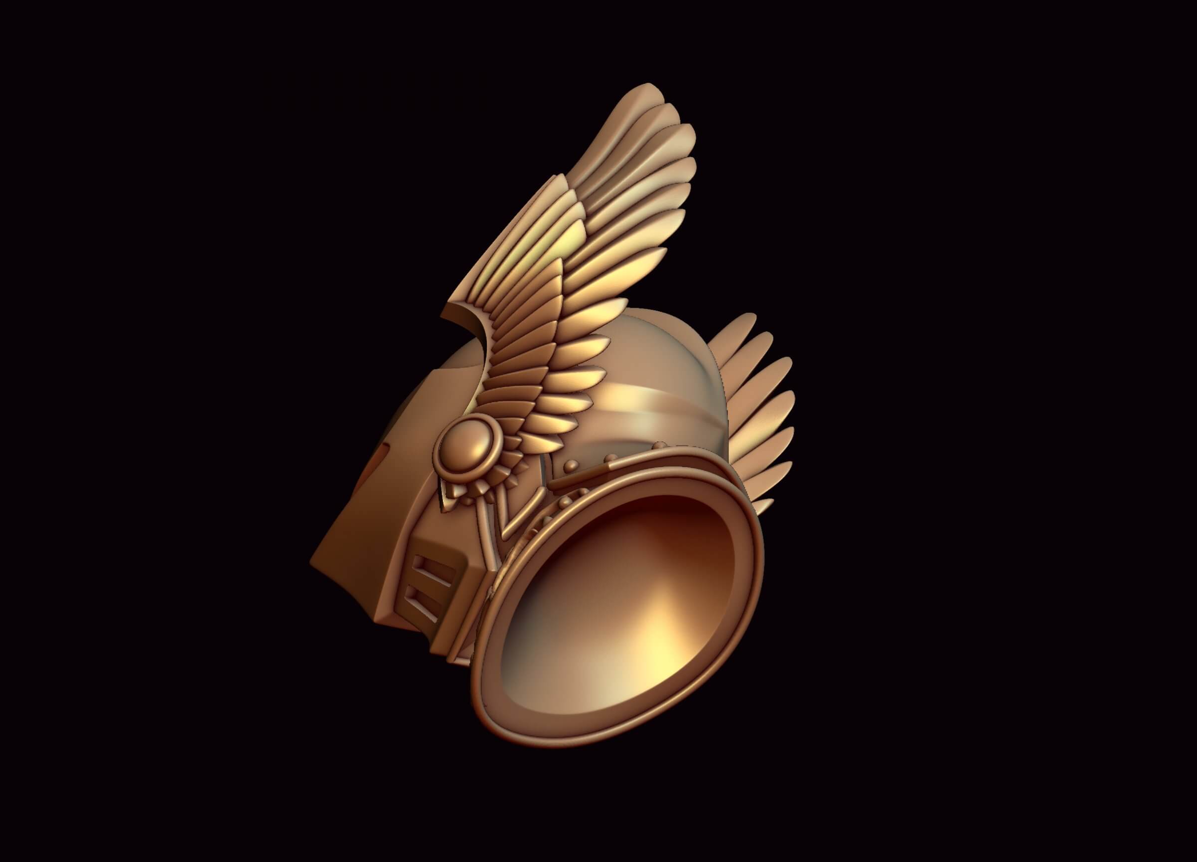 Knight Winged Helmet Bead - 3D Model by alexkovalev