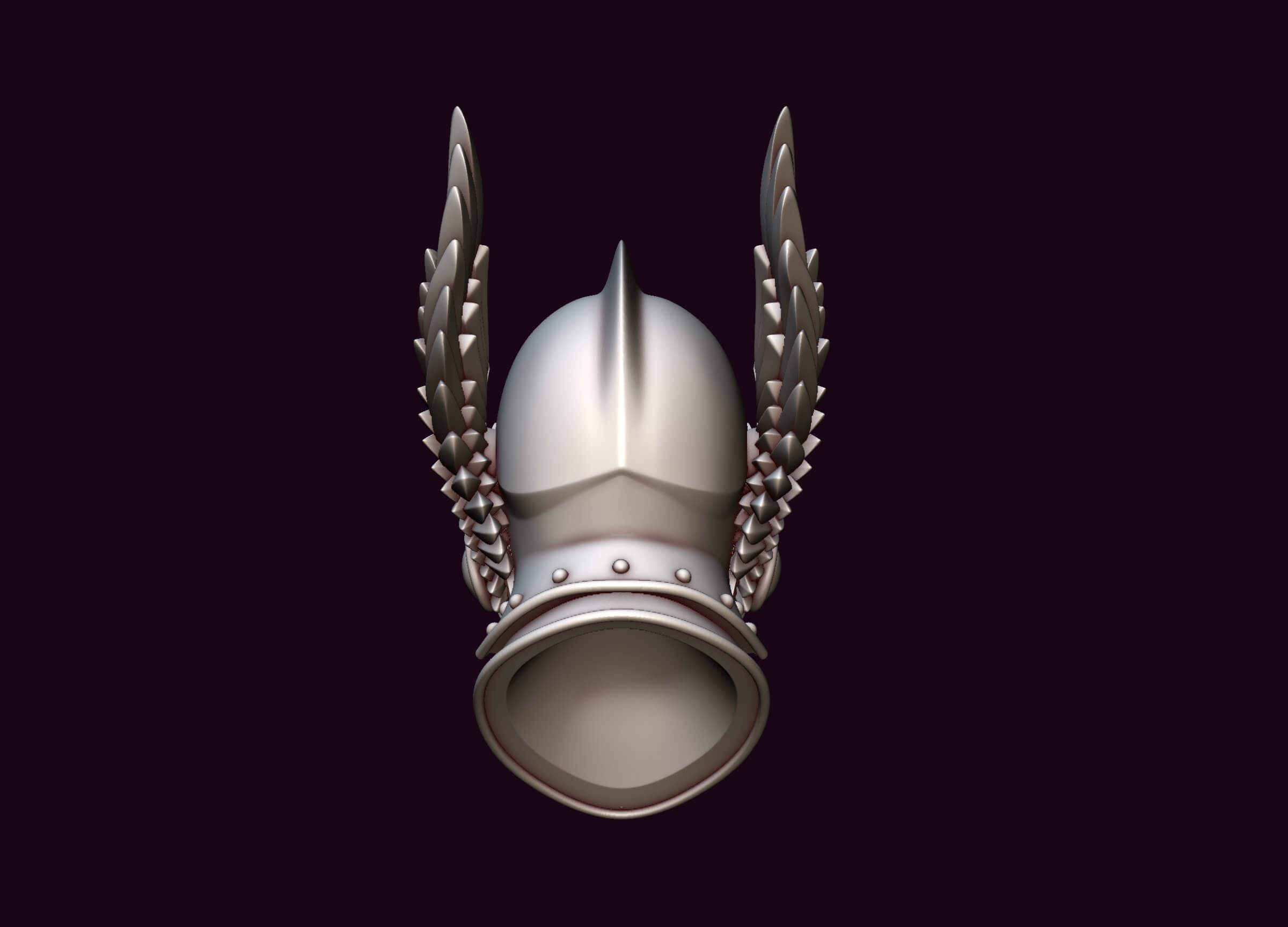 Knight Winged Helmet Bead - 3D Model by alexkovalev