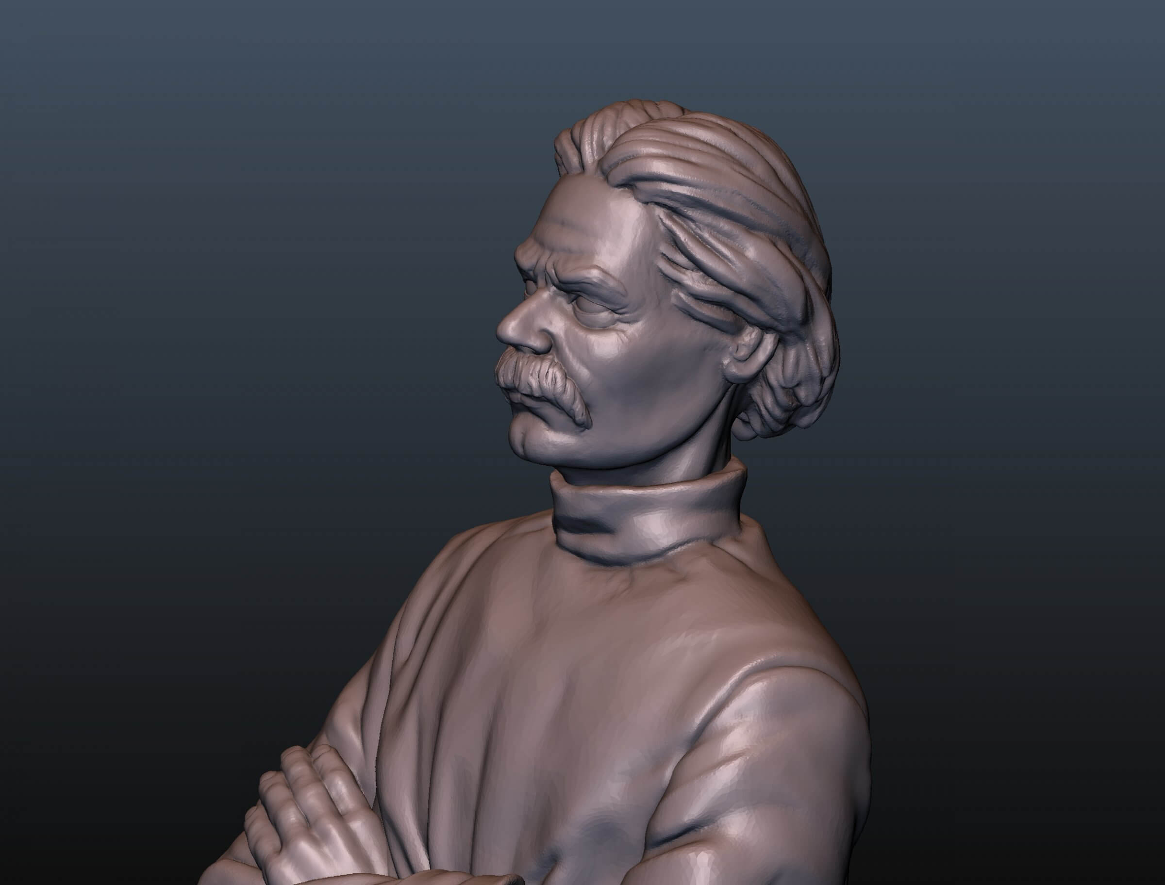 Maksim Gorky Statue - 3D Model by alexkovalev