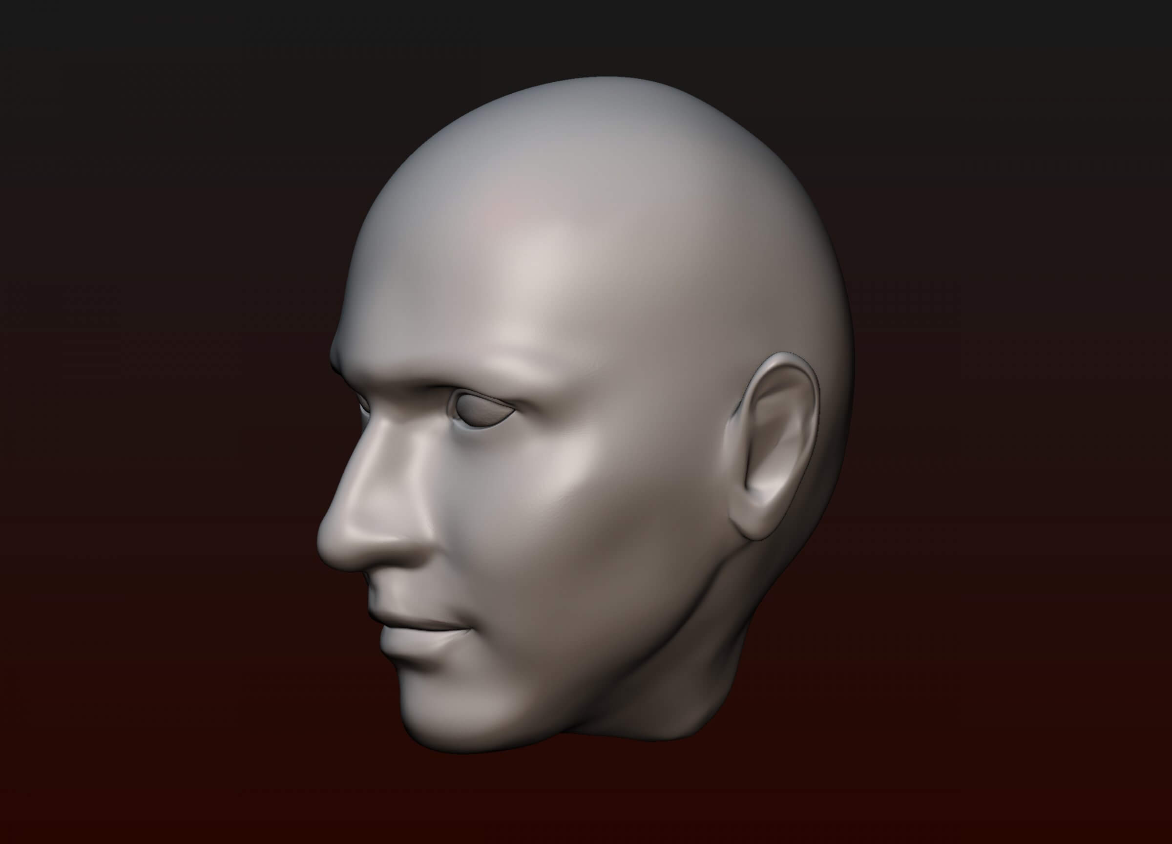 Male Head 25 - 3D Print Model by alexkovalev