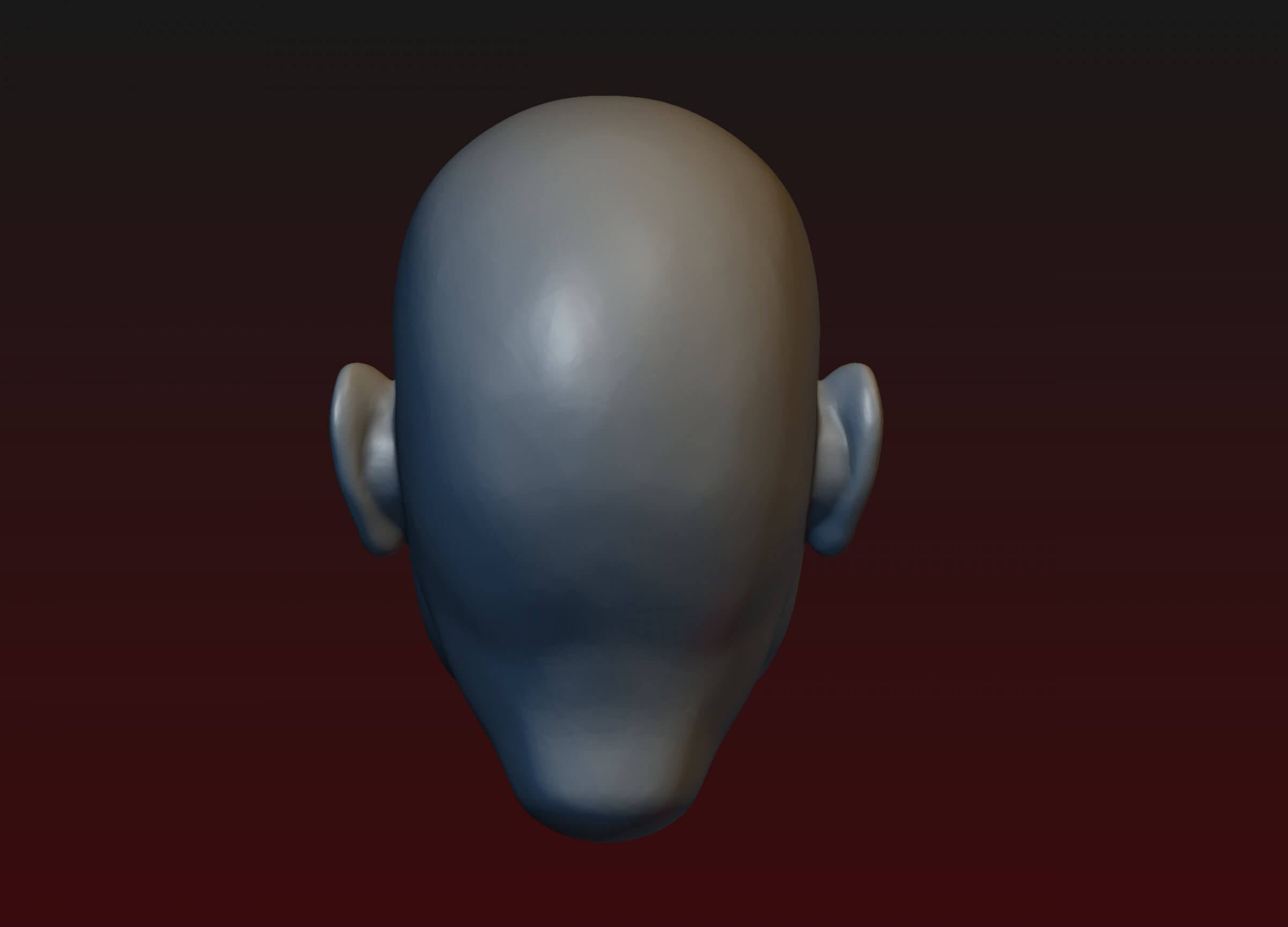 Male Head 9 Balded - 3D Model by alexkovalev