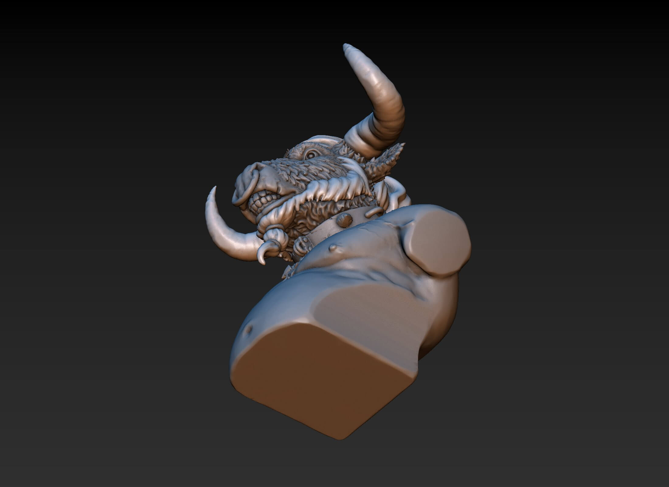 Minotaur Bust Statue - 3D Model by alexkovalev