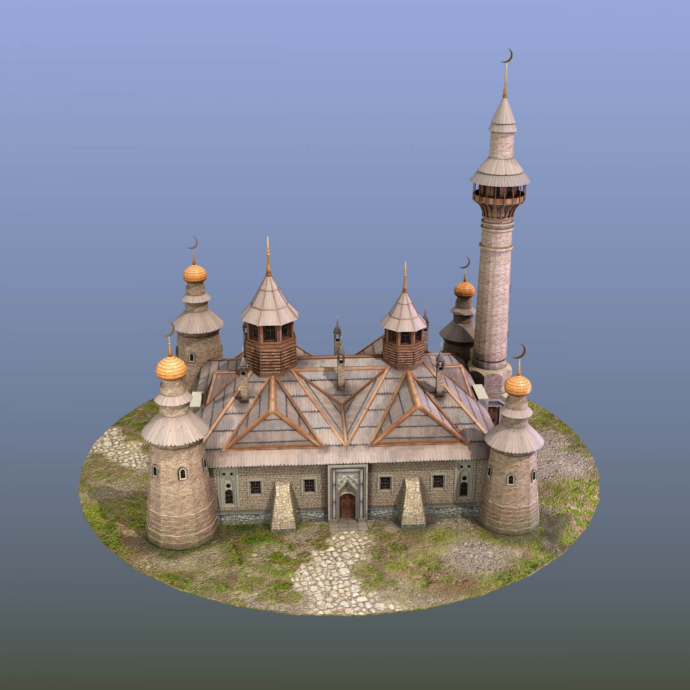 Mosque Ancient - 3D Model by alexkovalev