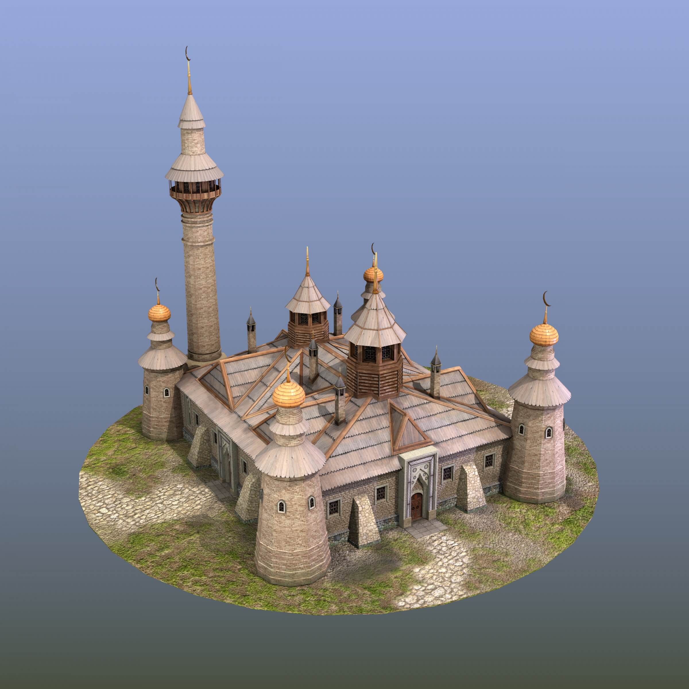 Mosque Ancient - 3D Model by alexkovalev