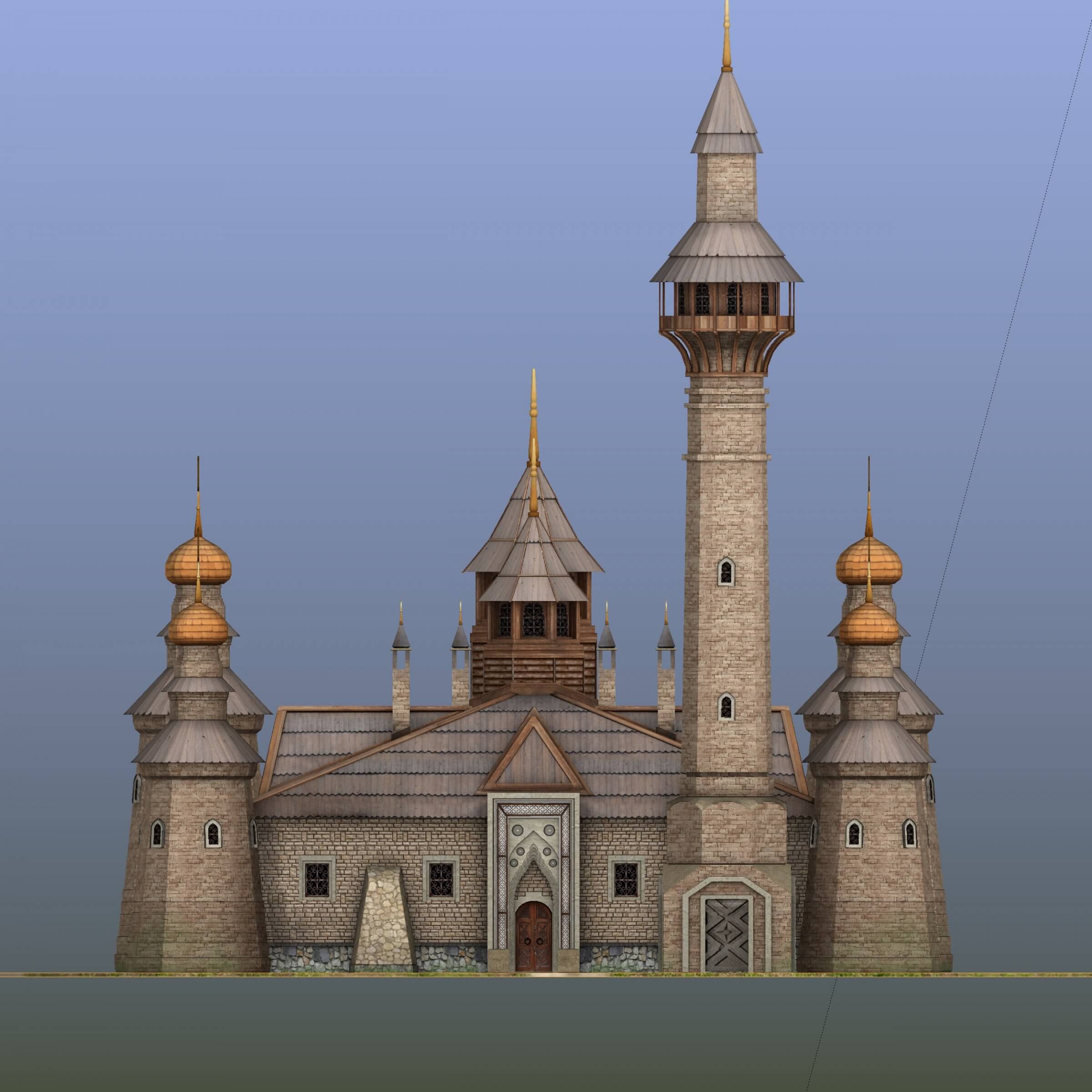 Mosque Ancient - 3D Model by alexkovalev