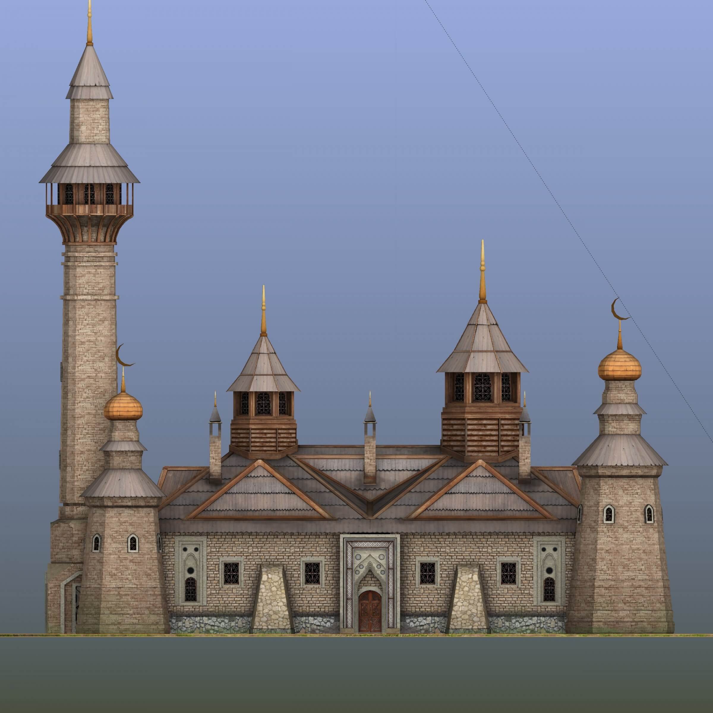 Mosque Ancient - 3D Model by alexkovalev