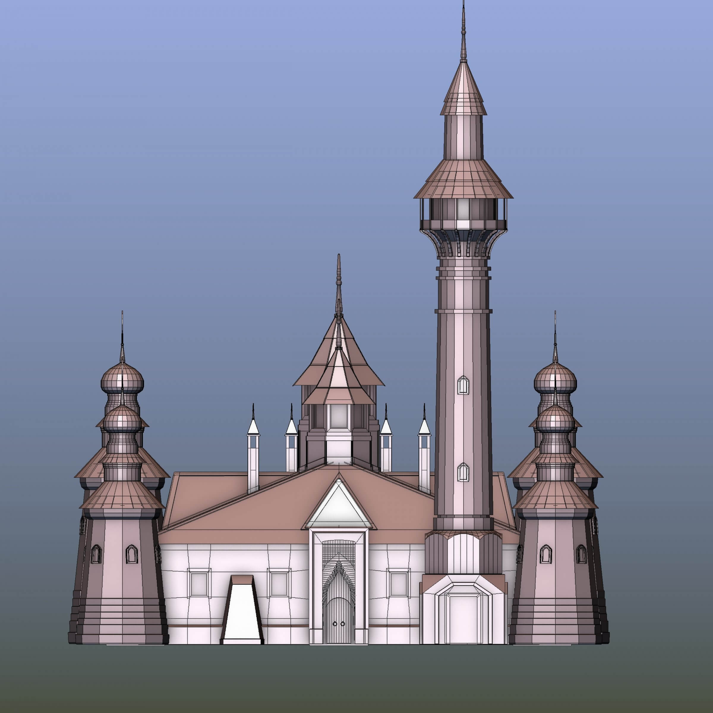 Mosque Ancient - 3D Model by alexkovalev