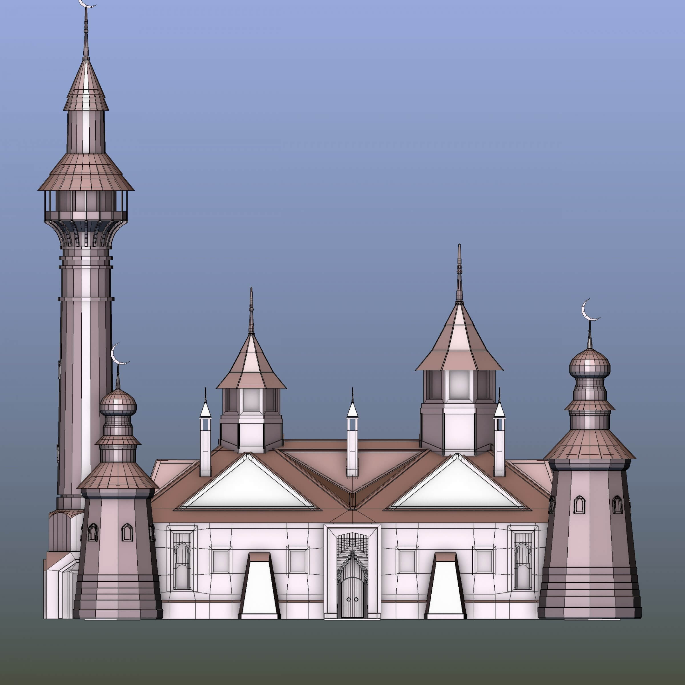 Mosque Ancient - 3D Model by alexkovalev