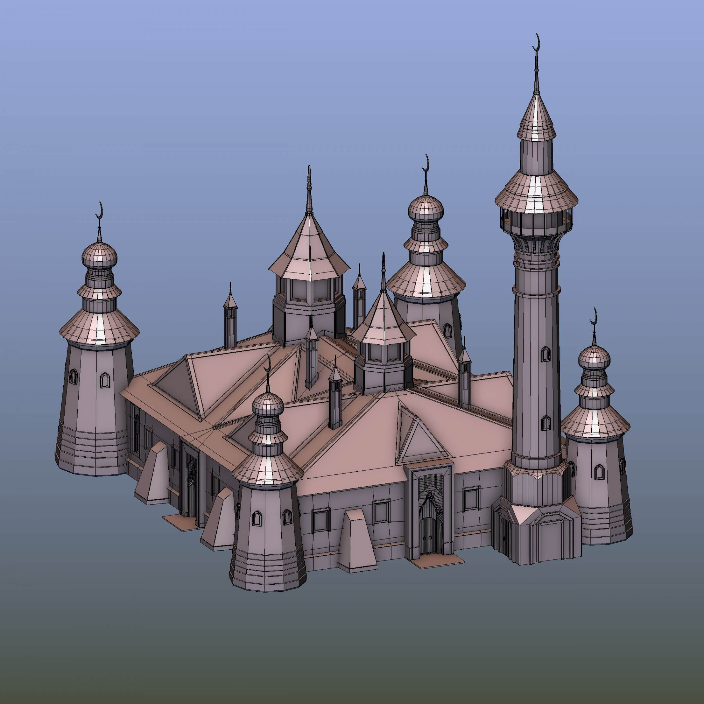 Mosque Ancient - 3D Model by alexkovalev