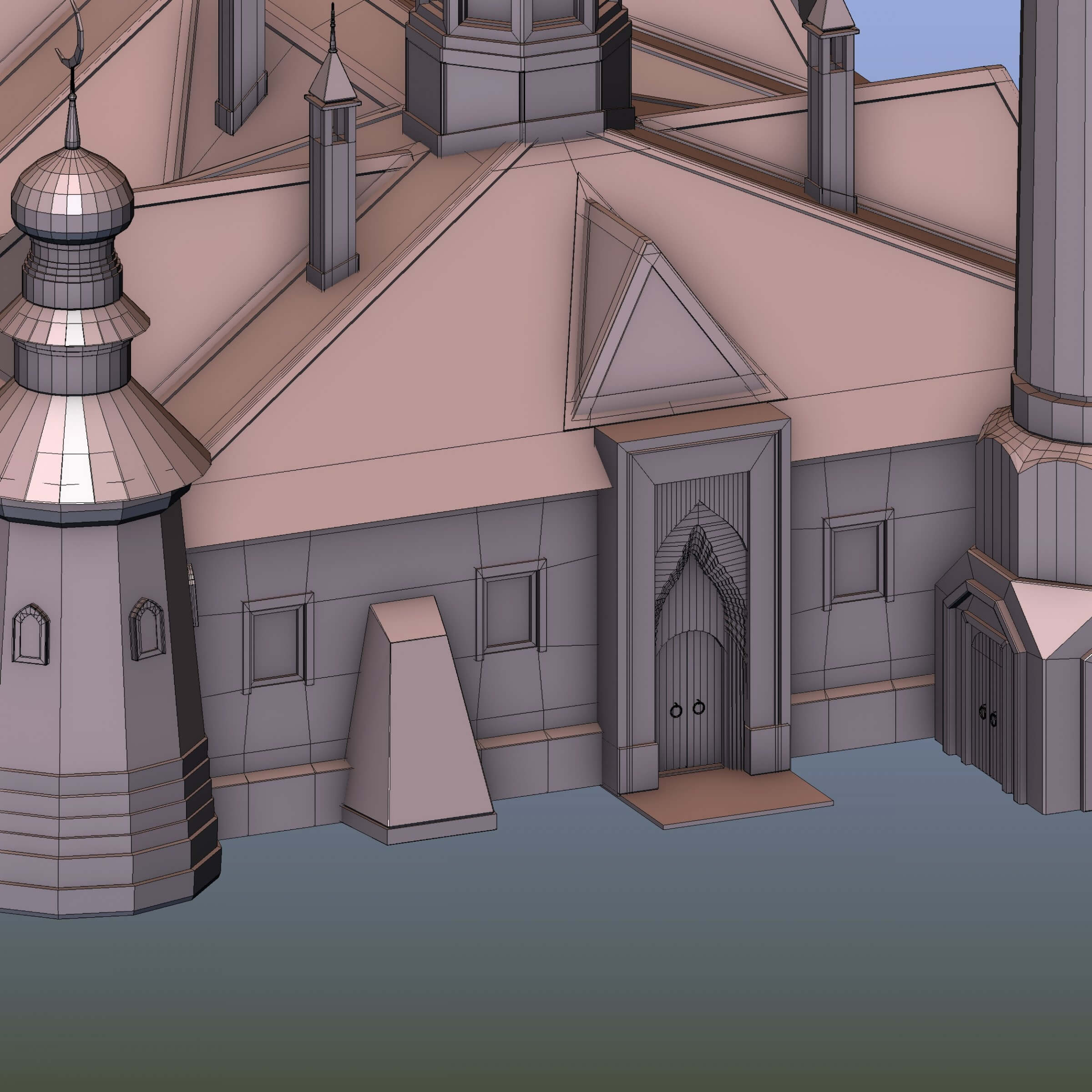 Mosque Ancient - 3D Model by alexkovalev