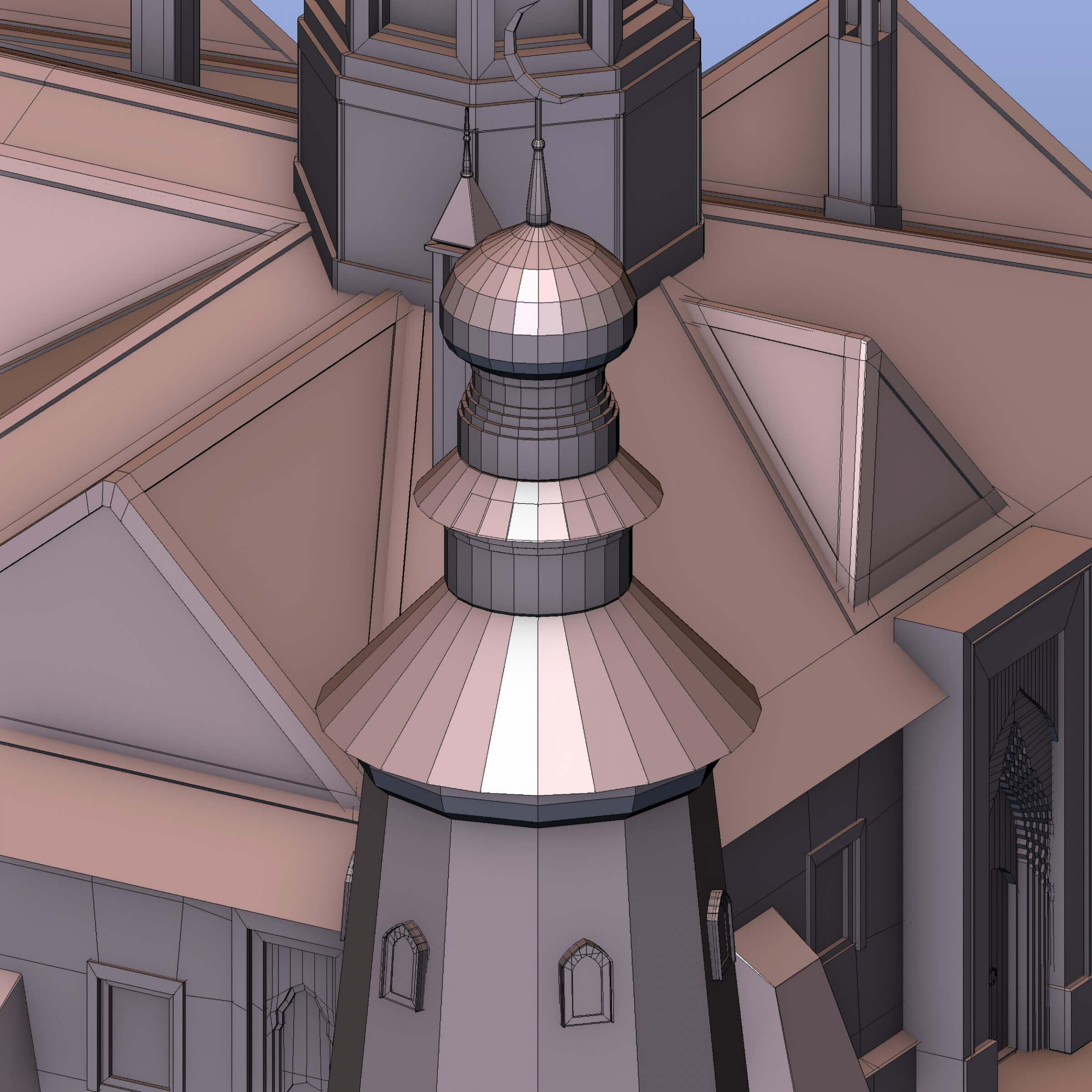 Mosque Ancient - 3D Model by alexkovalev