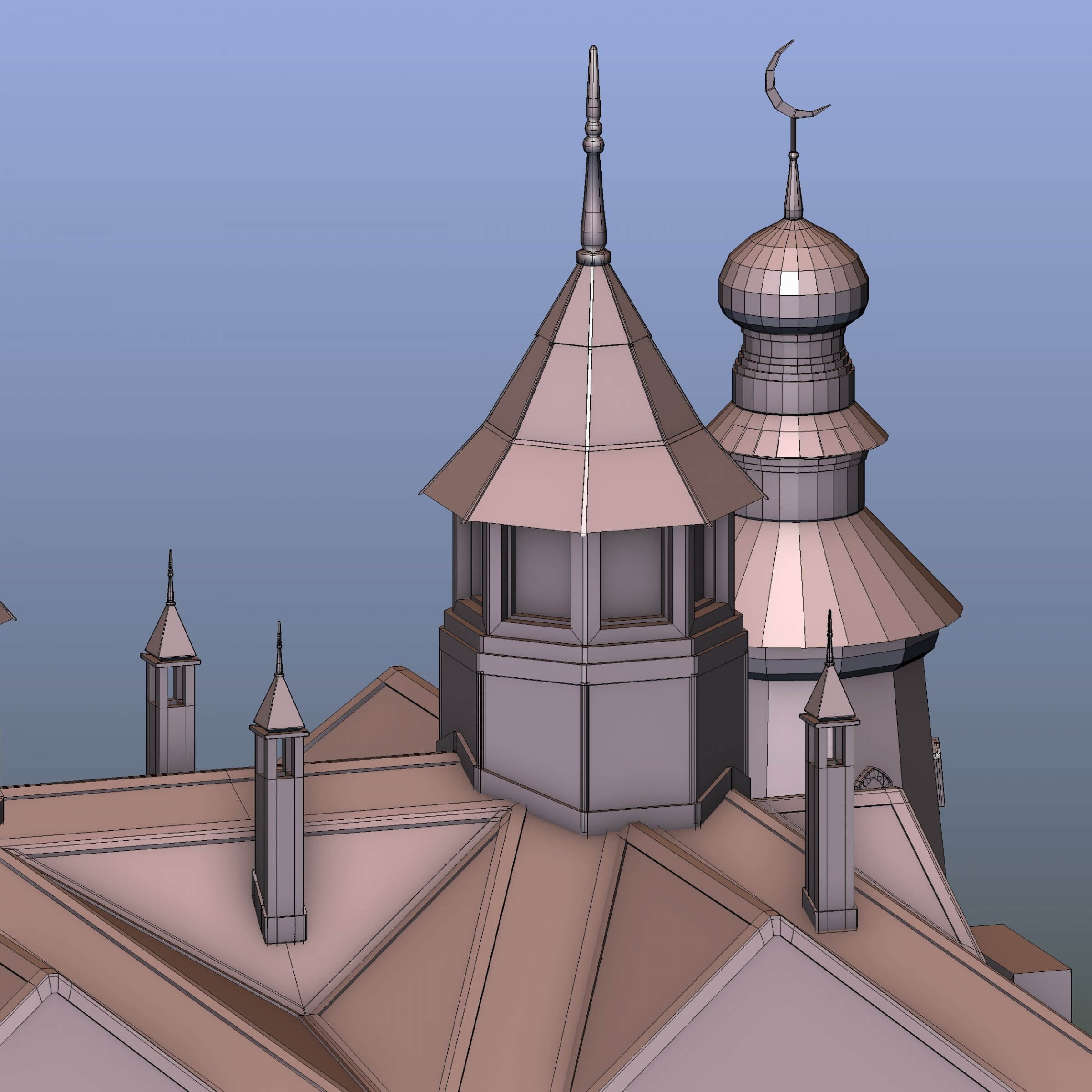 Mosque Ancient - 3D Model by alexkovalev