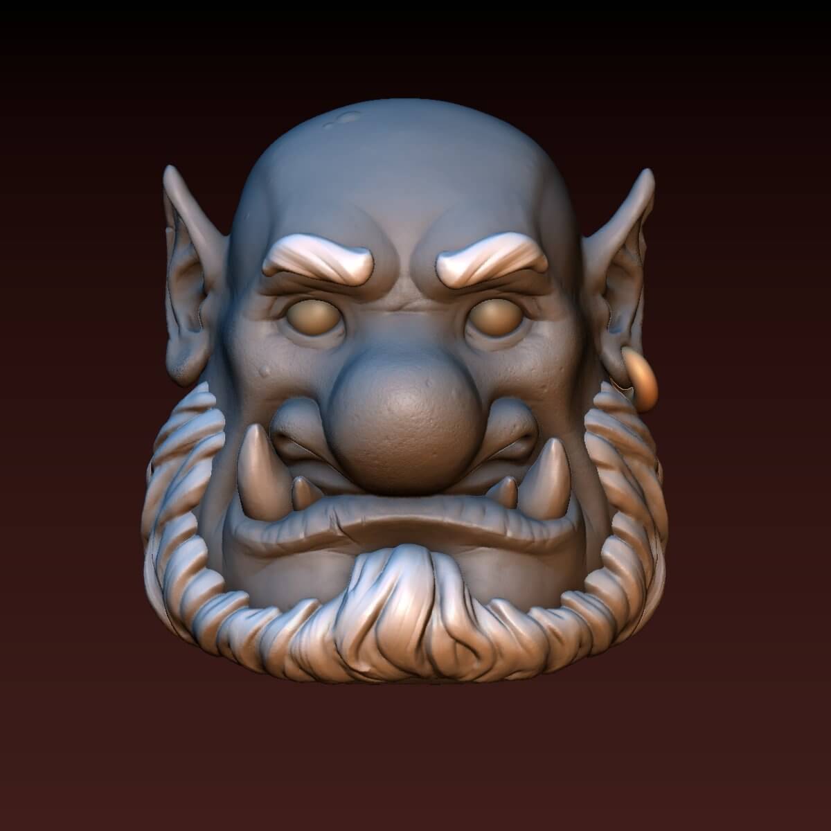 Ogre Head - 3D Print Model by alexkovalev
