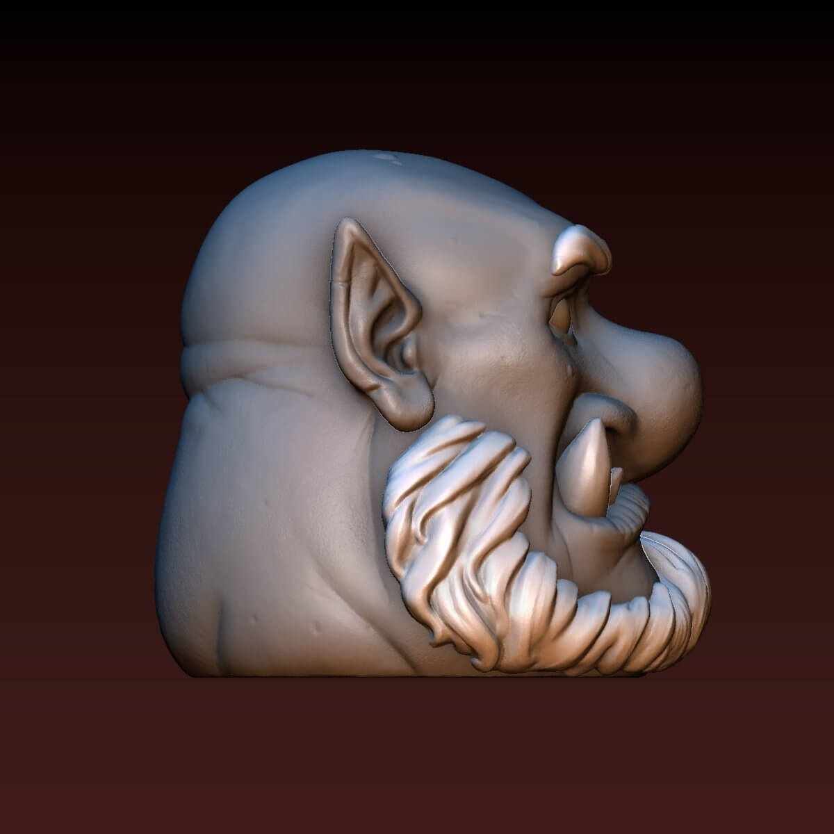 Ogre Head - 3D Print Model by alexkovalev