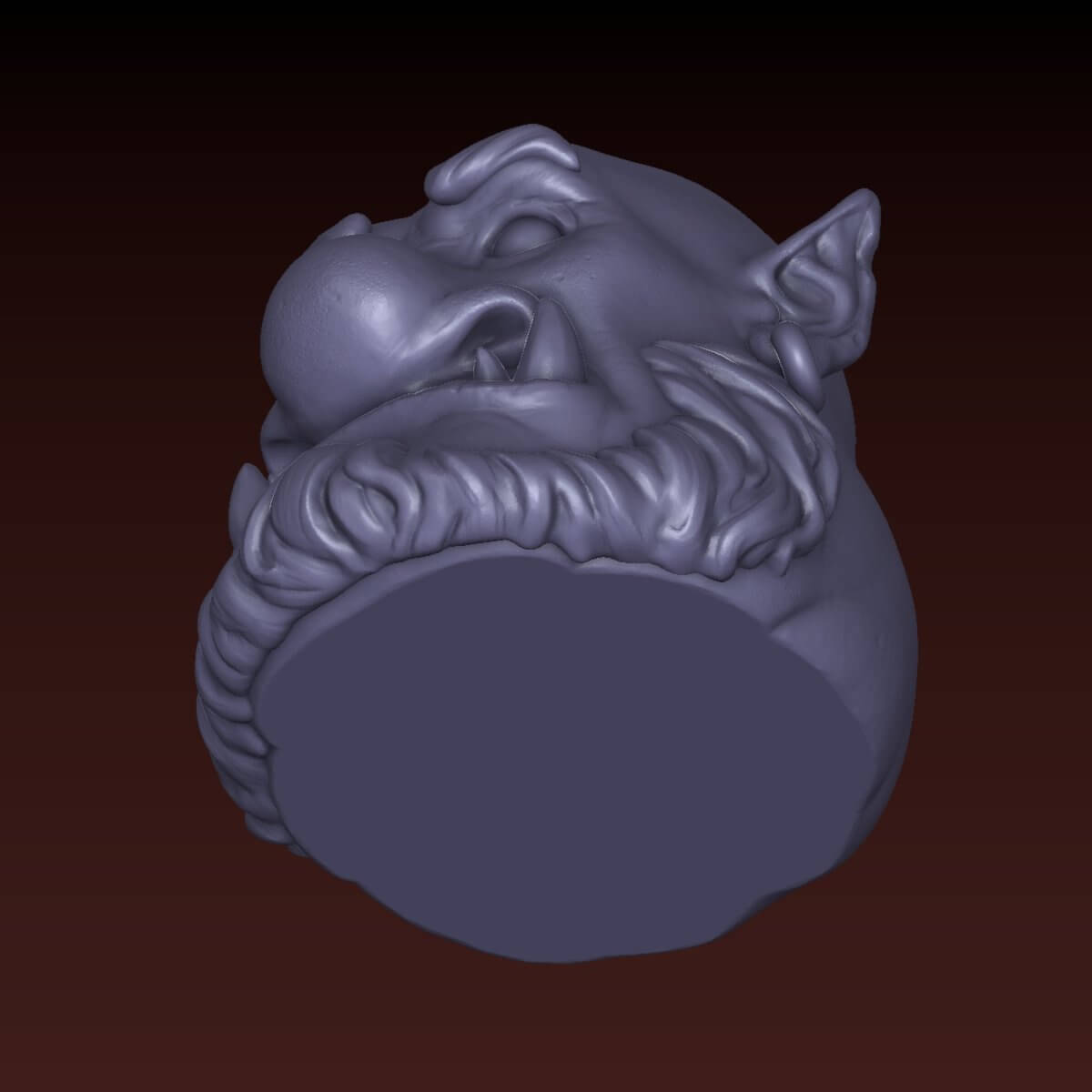 Ogre Head - 3D Print Model by alexkovalev