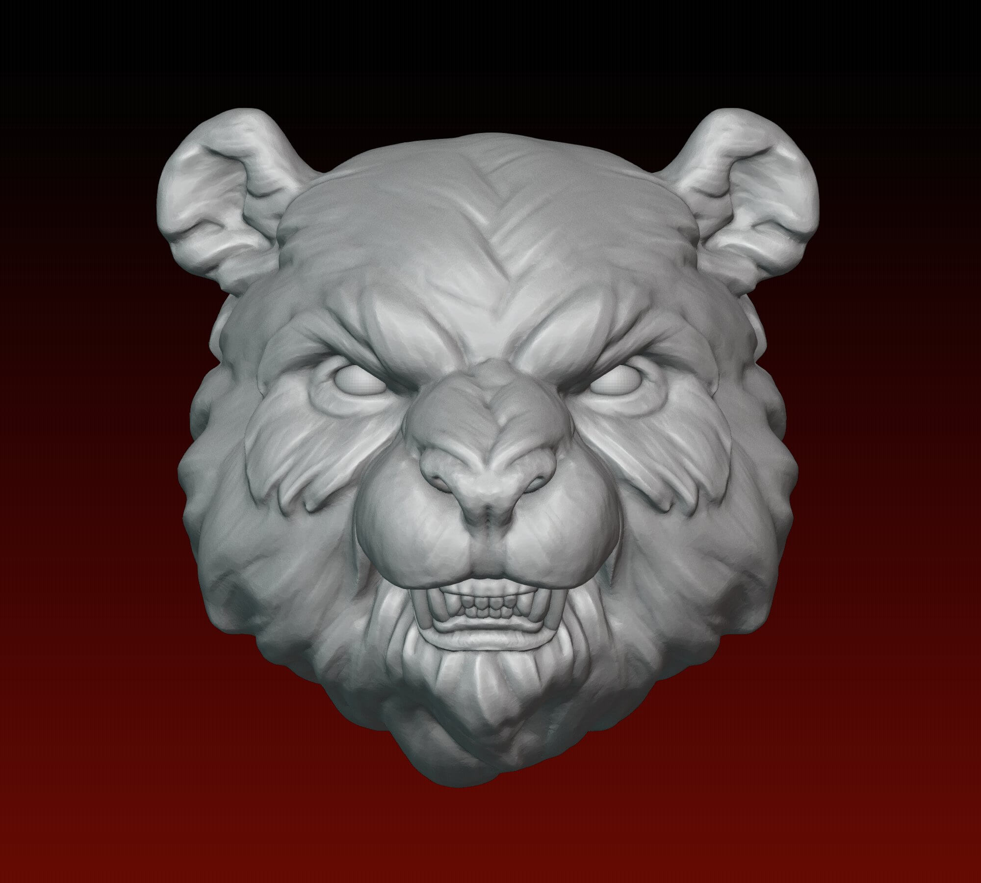 Panda Head - 3D Model by alexkovalev
