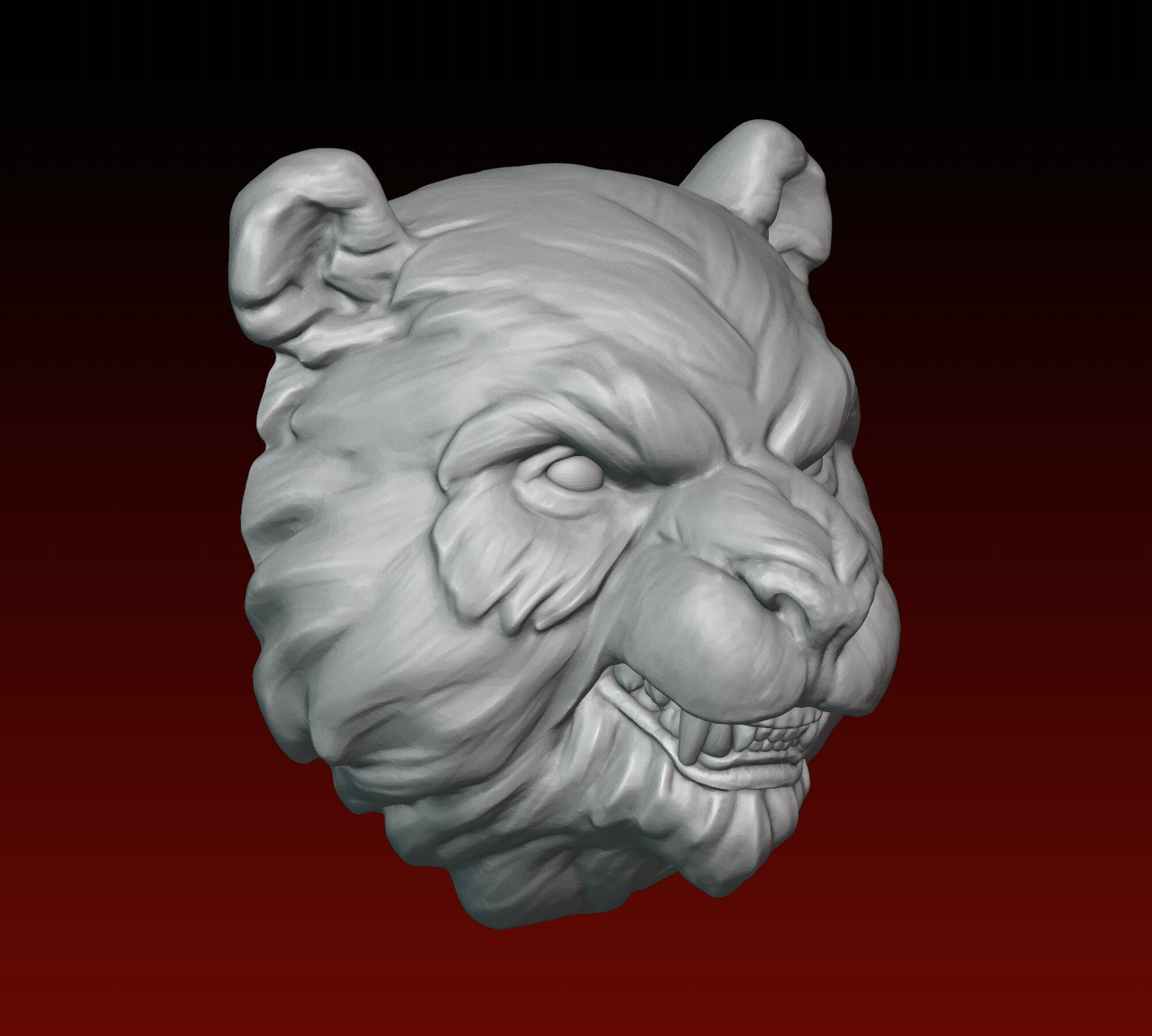 Panda Head - 3D Model by alexkovalev