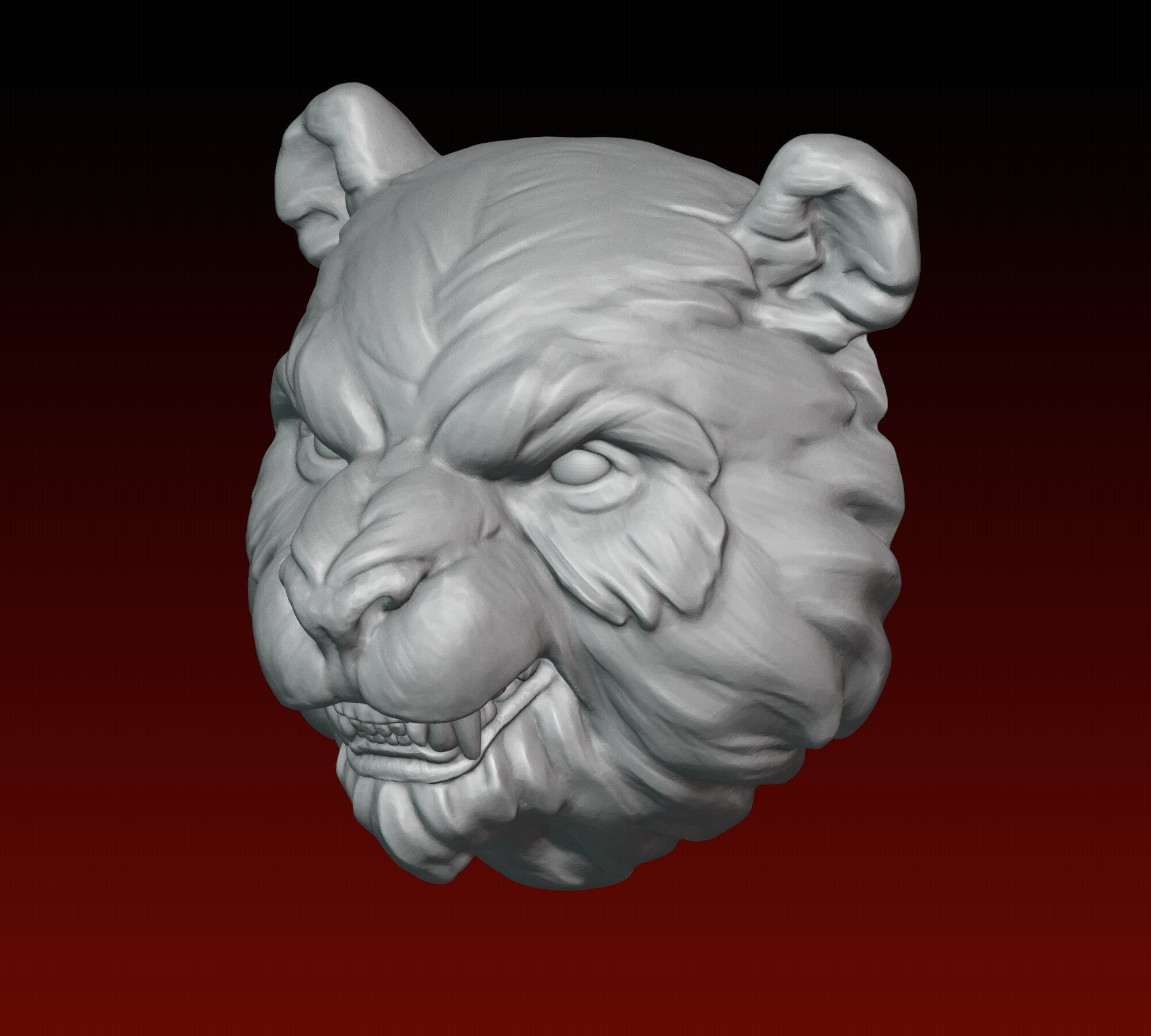 Panda Head - 3D Model by alexkovalev