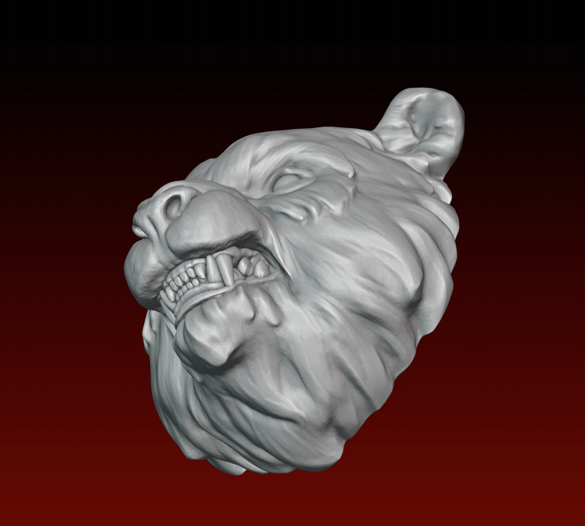 Panda Head - 3D Model by alexkovalev