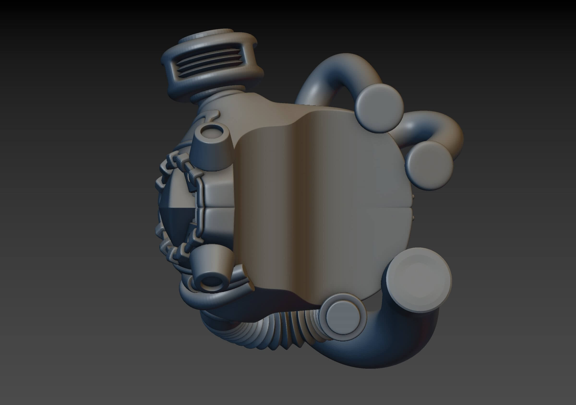 Power Armor Helmet - 3D Model by alexkovalev