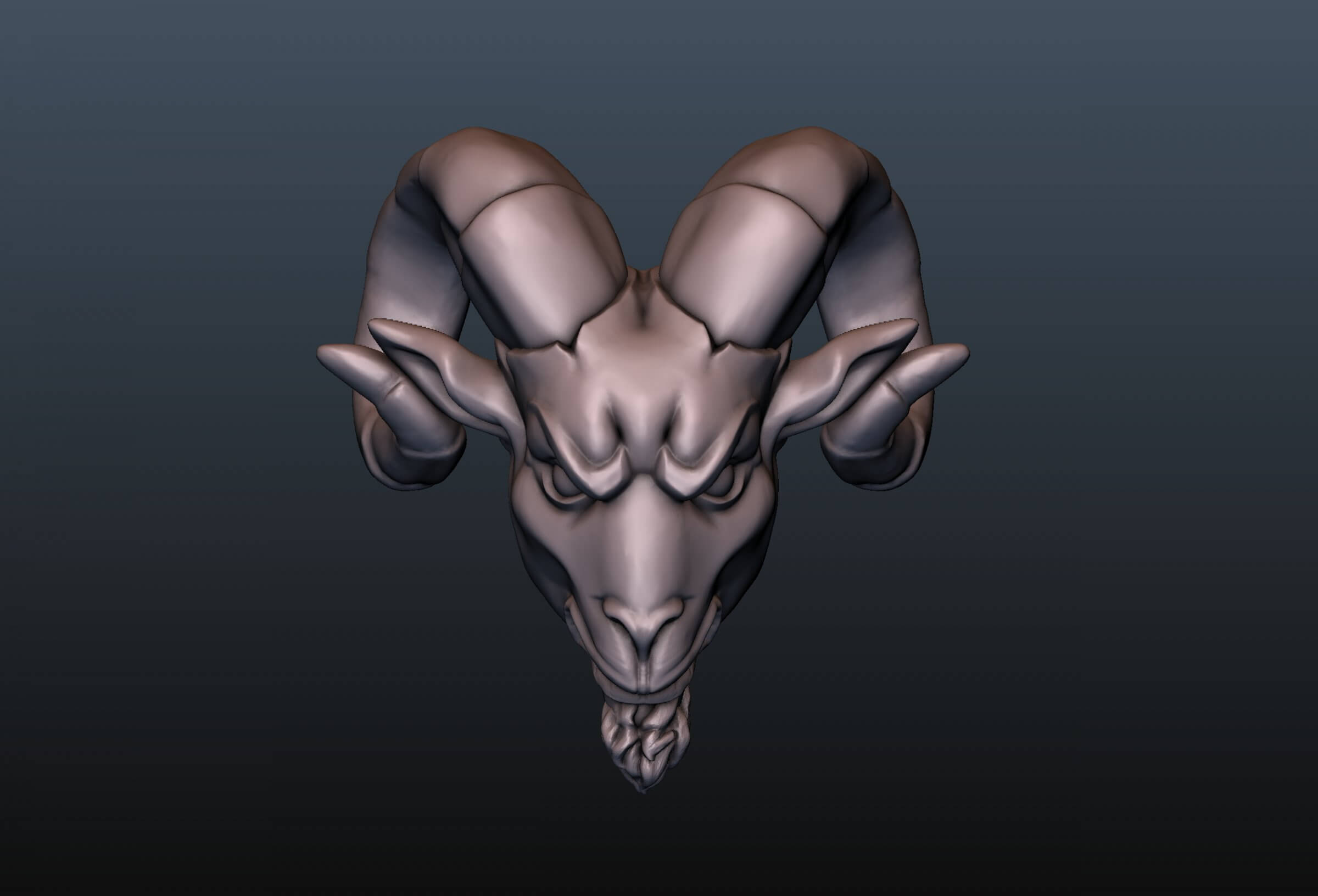 Ram Head Bead - 3D Print Model by alexkovalev