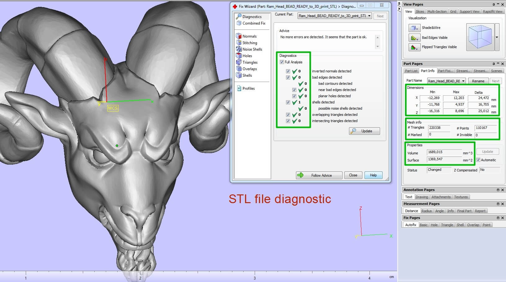 Ram Head Bead - 3D Print Model by alexkovalev