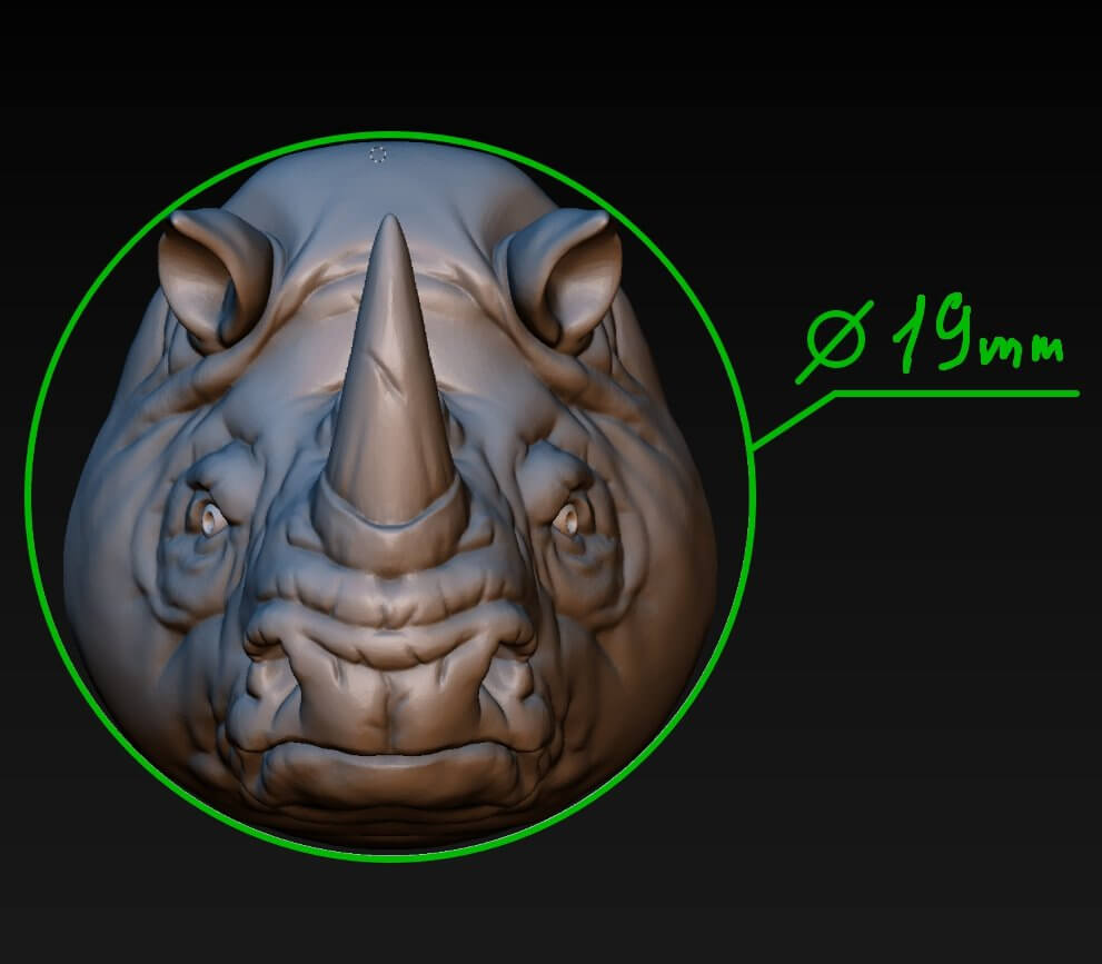 Rhino Head - 3D Model by alexkovalev