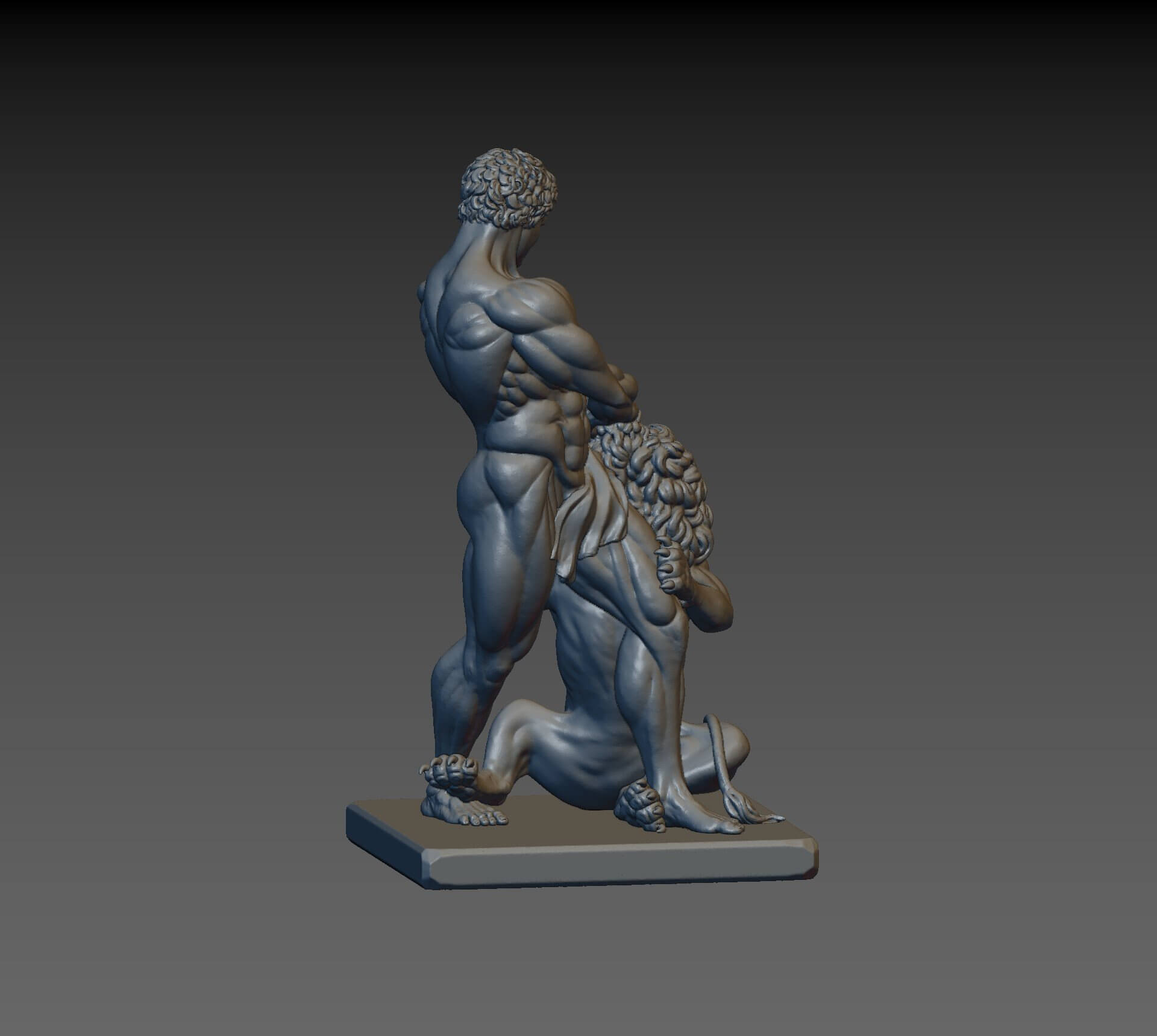 Samson and Lion - 3D Model by alexkovalev