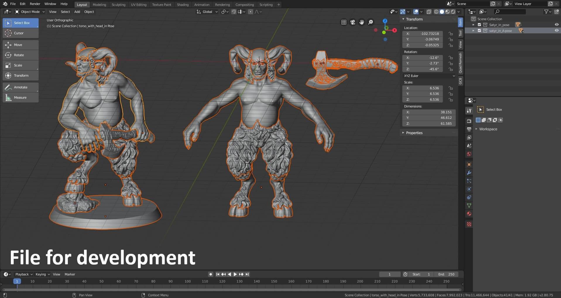 Satyr - 3D Print Model by alexkovalev