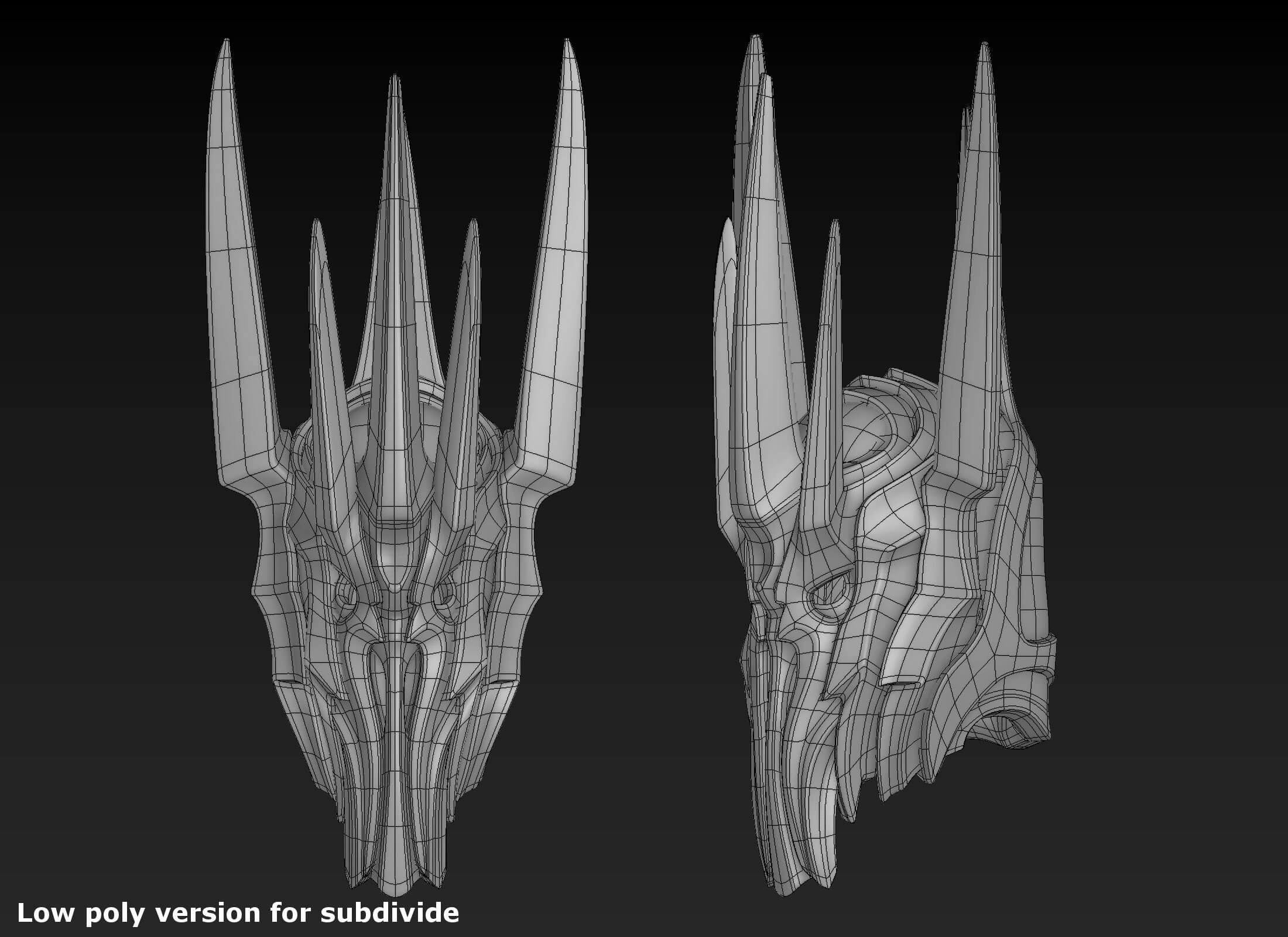 Sauron Helmet - 3D Model by alexkovalev
