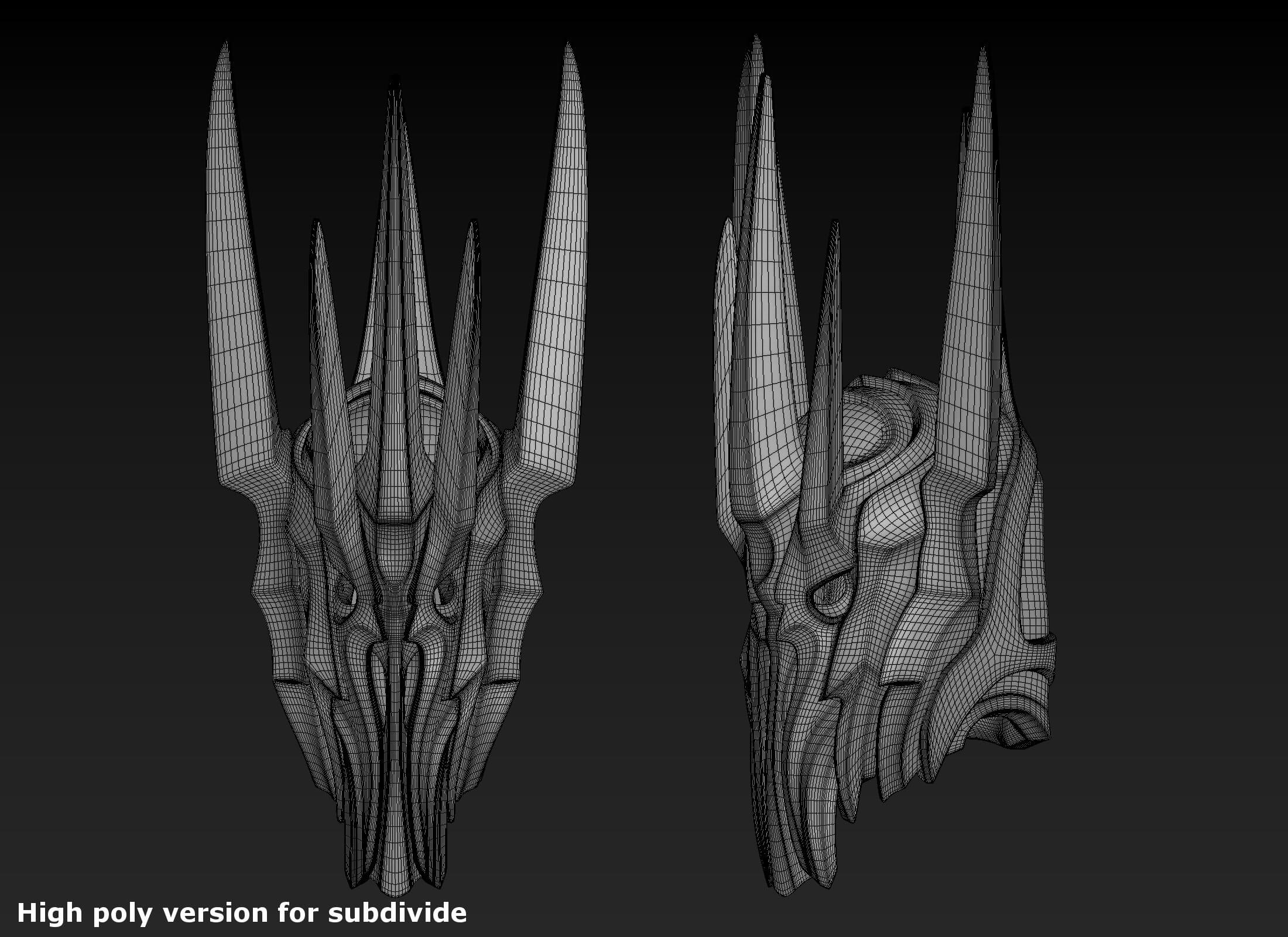 Sauron Helmet - 3D Model by alexkovalev