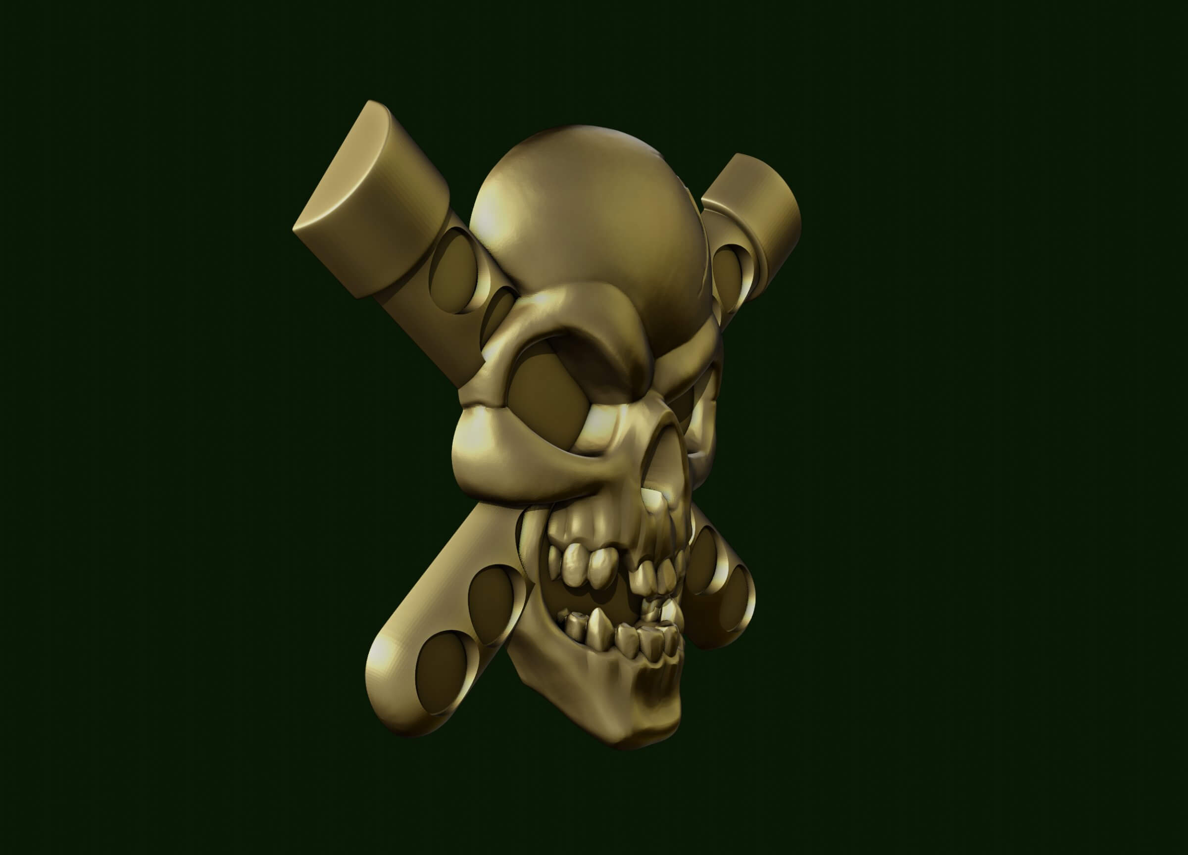 Skull Biohazard Relief - 3D Model by alexkovalev