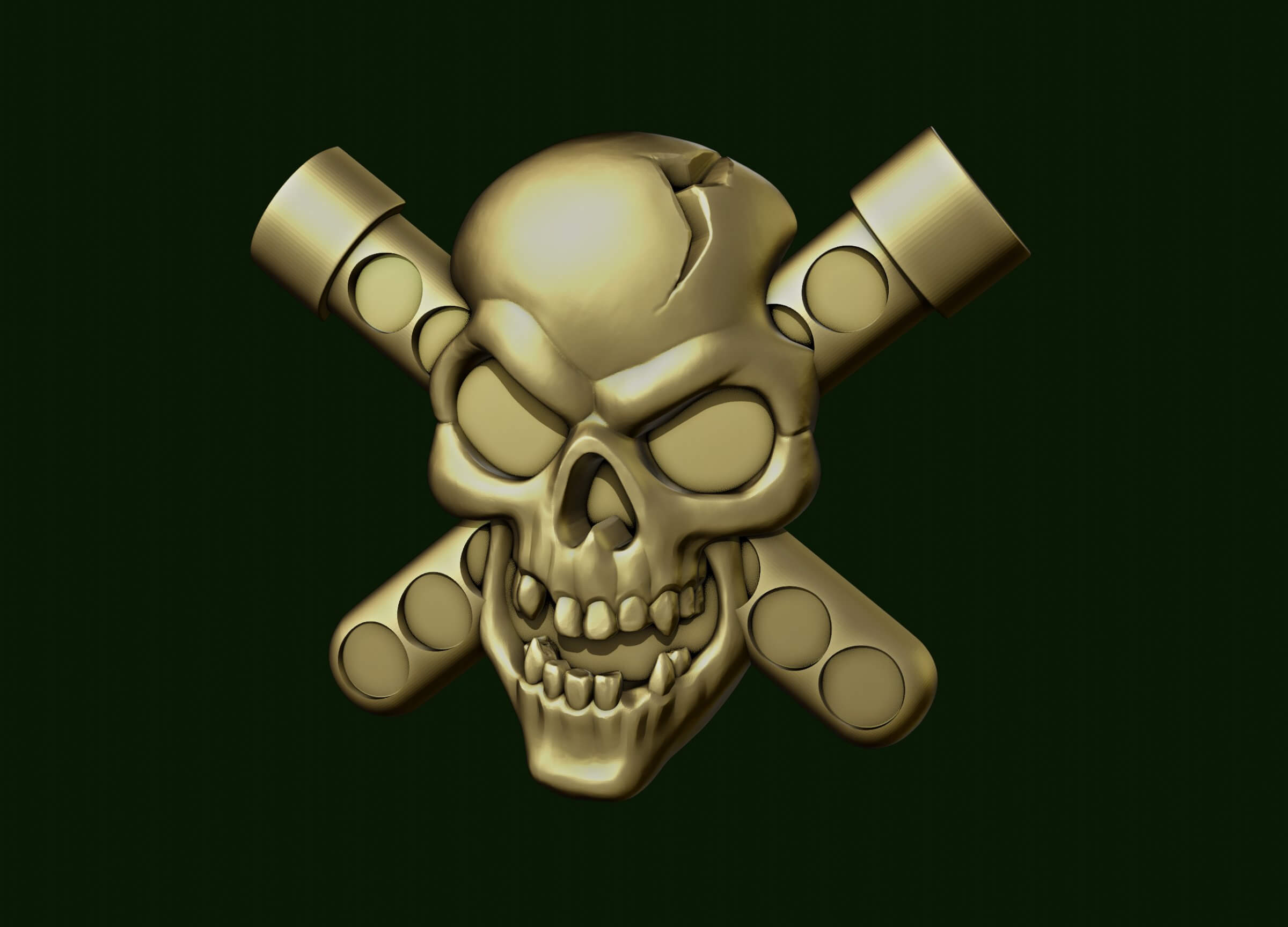 Skull Biohazard Relief - 3D Model by alexkovalev