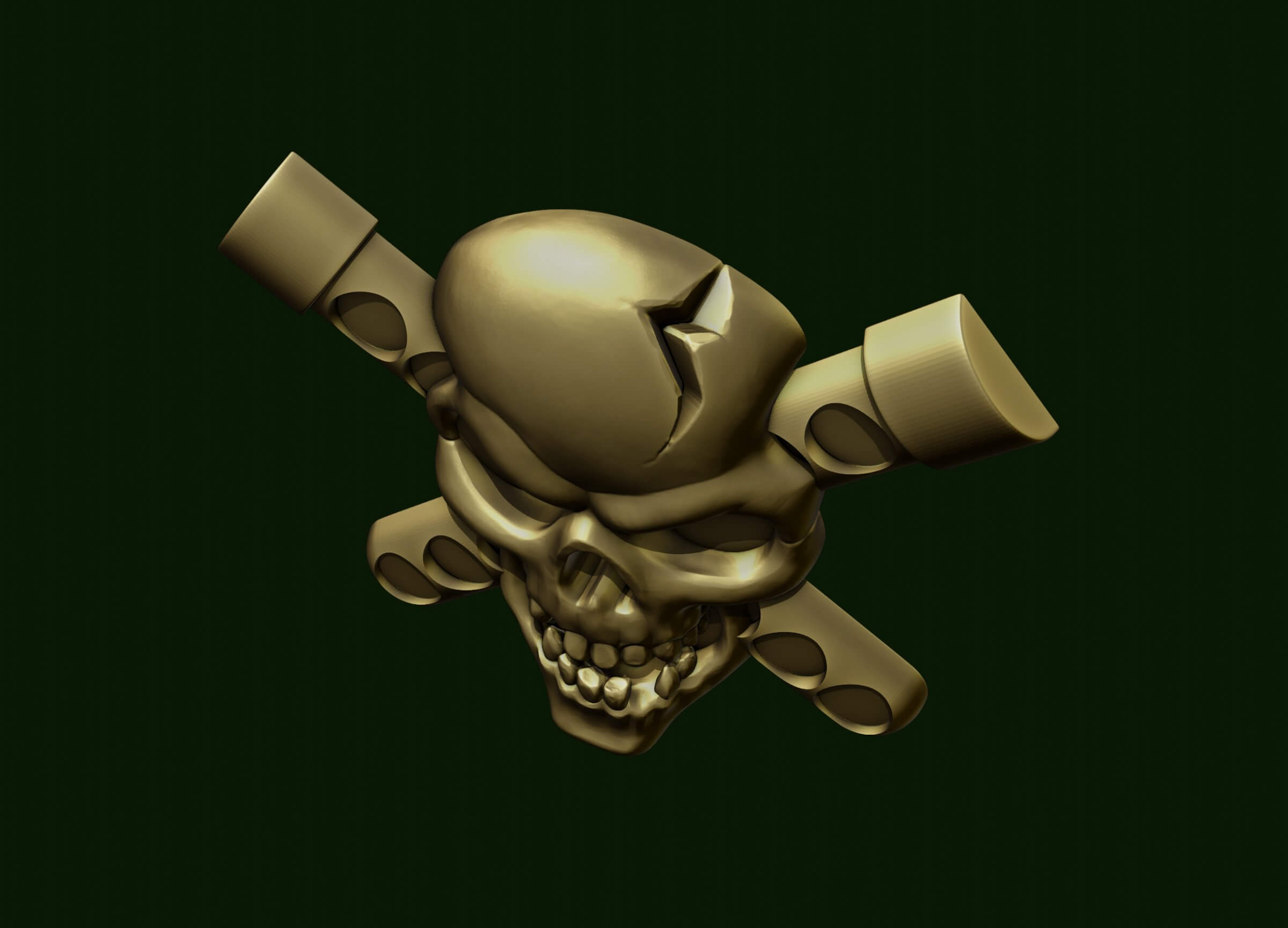 Skull Biohazard Relief - 3D Model by alexkovalev