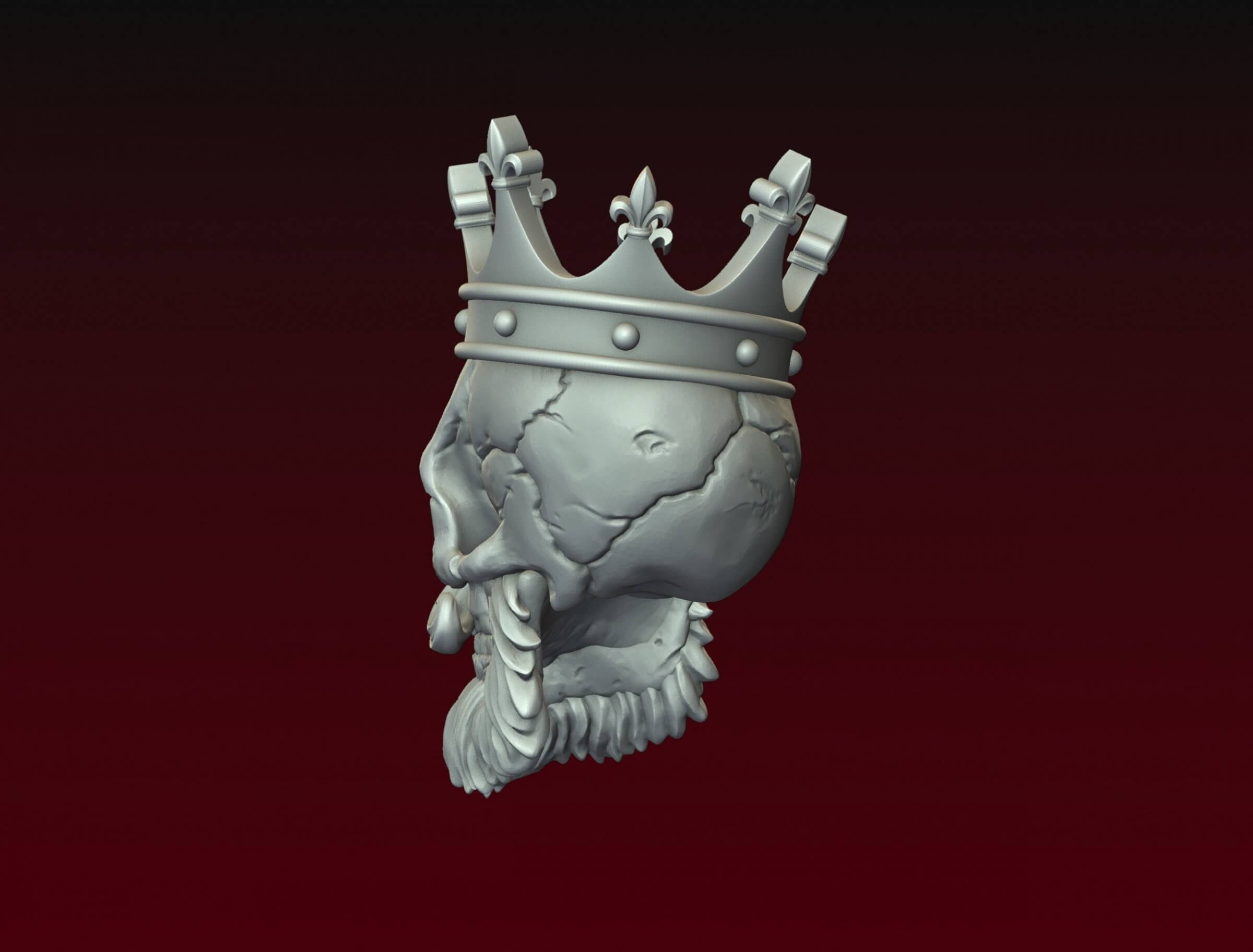 Skull King - 3D Model by alexkovalev