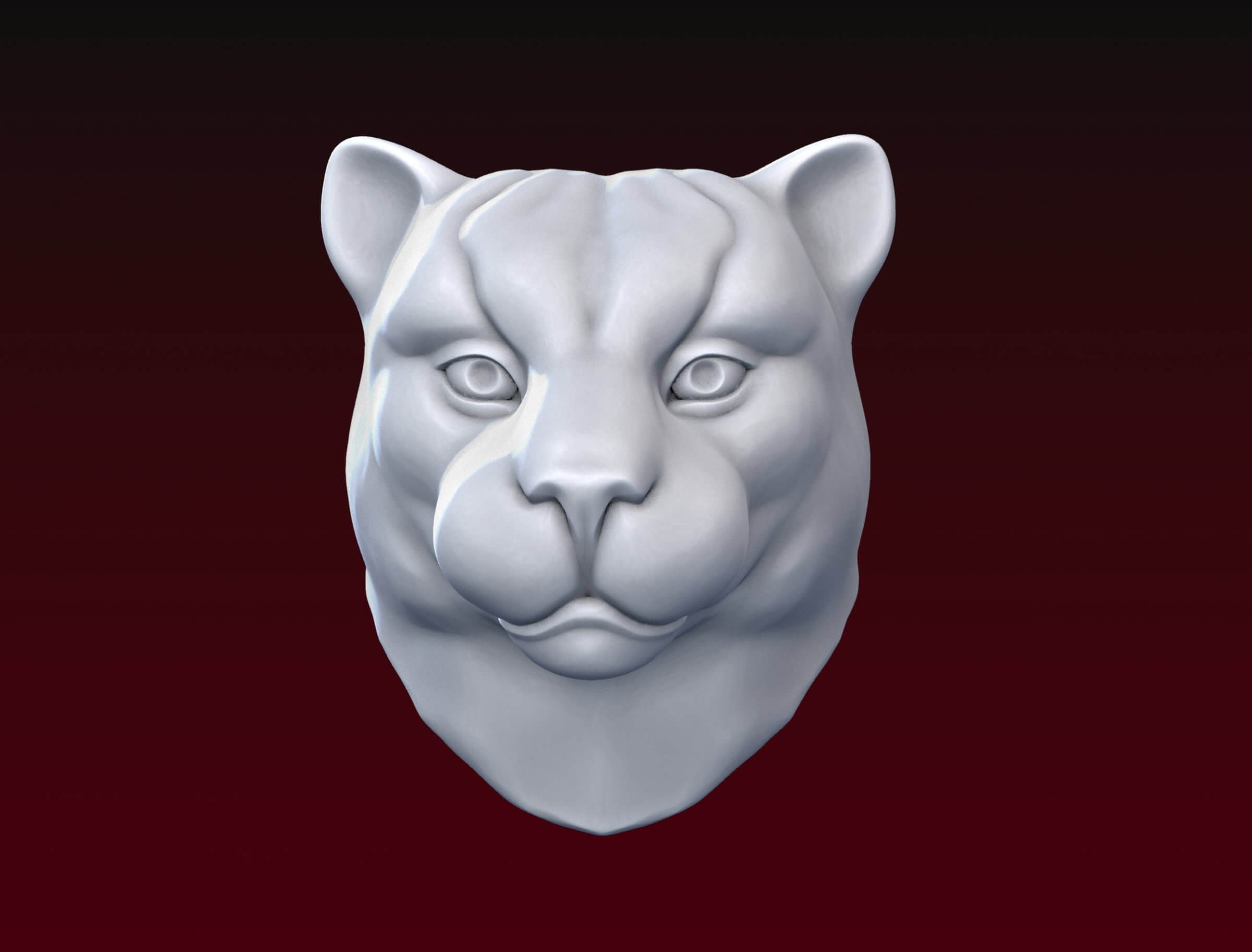 Snow Leopard Head - 3D Model by alexkovalev