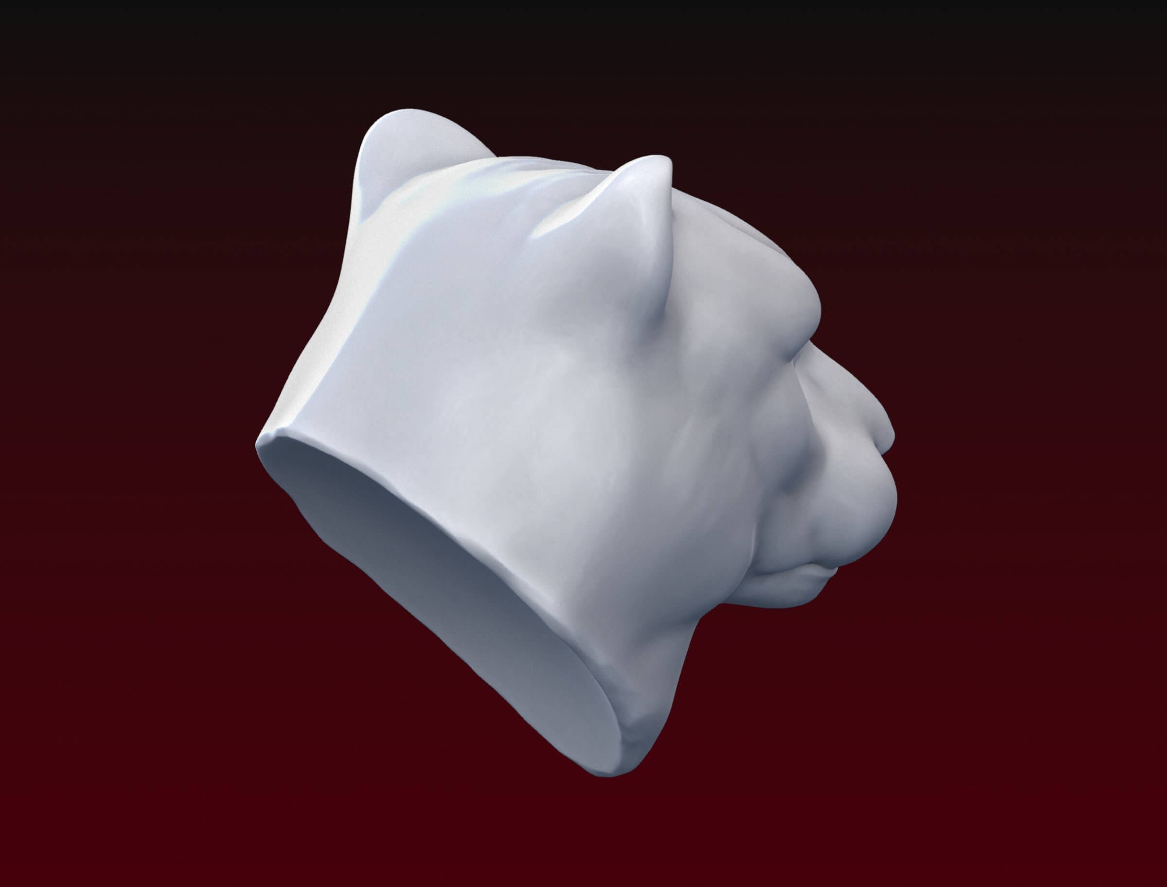 Snow Leopard Head - 3D Model by alexkovalev