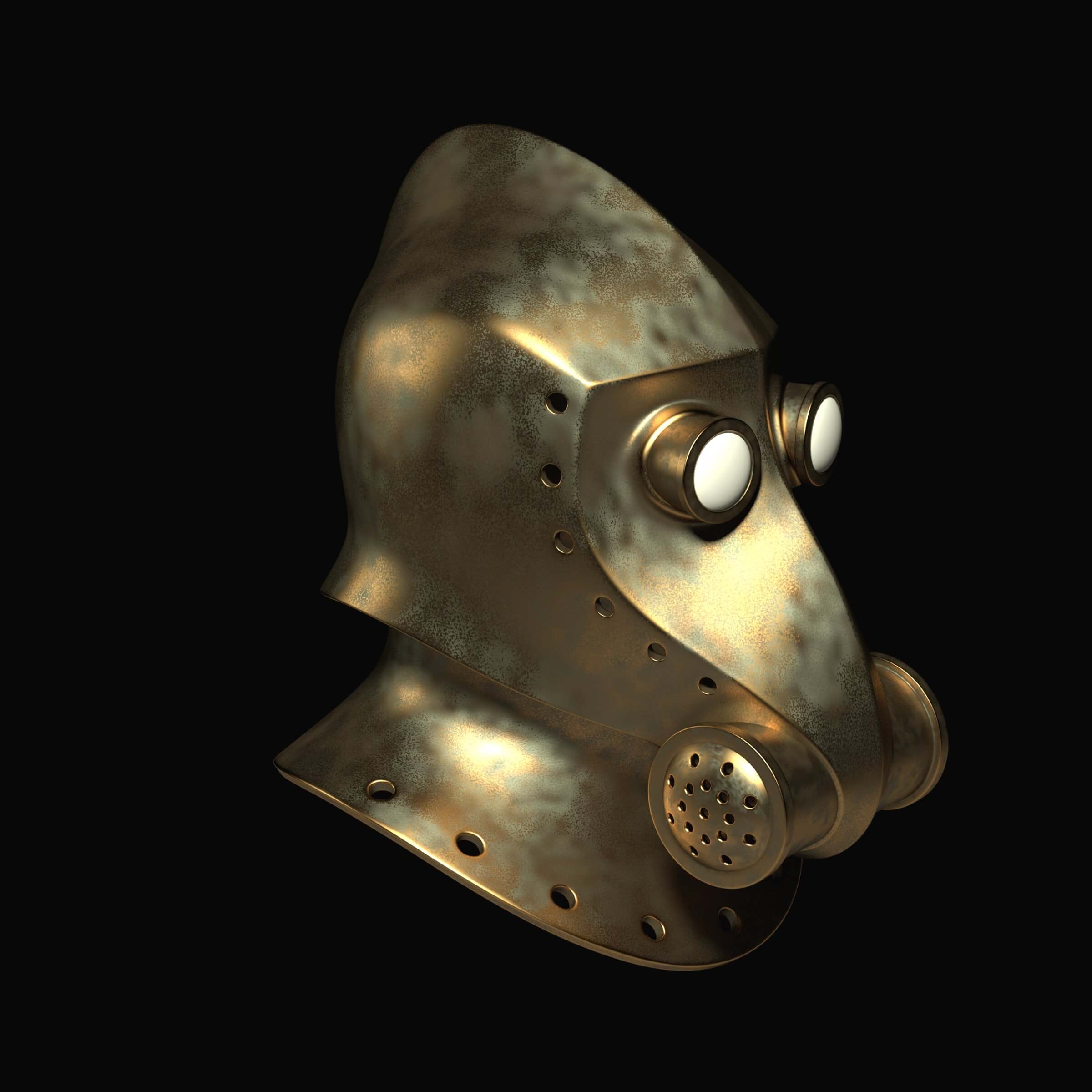 Steampunk Helmet - Free 3D Model by alexkovalev