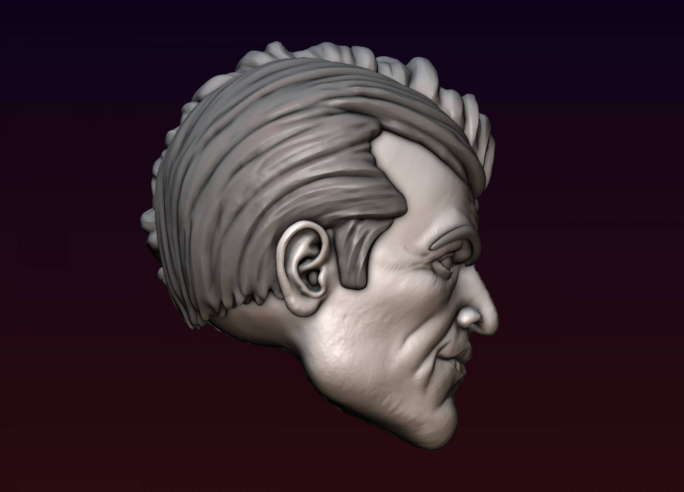 Two-Face 3D Model by alexkovalev