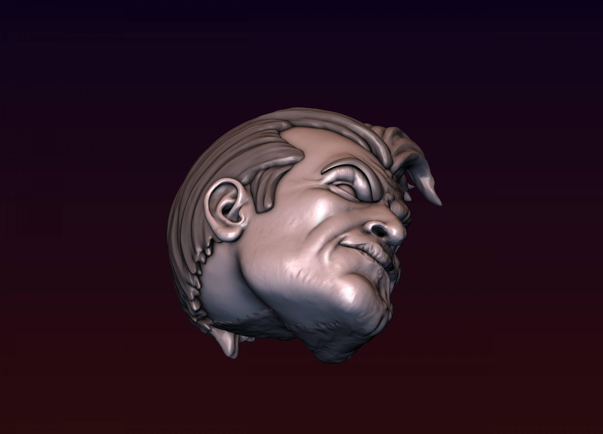 Two-Face 3D Model by alexkovalev