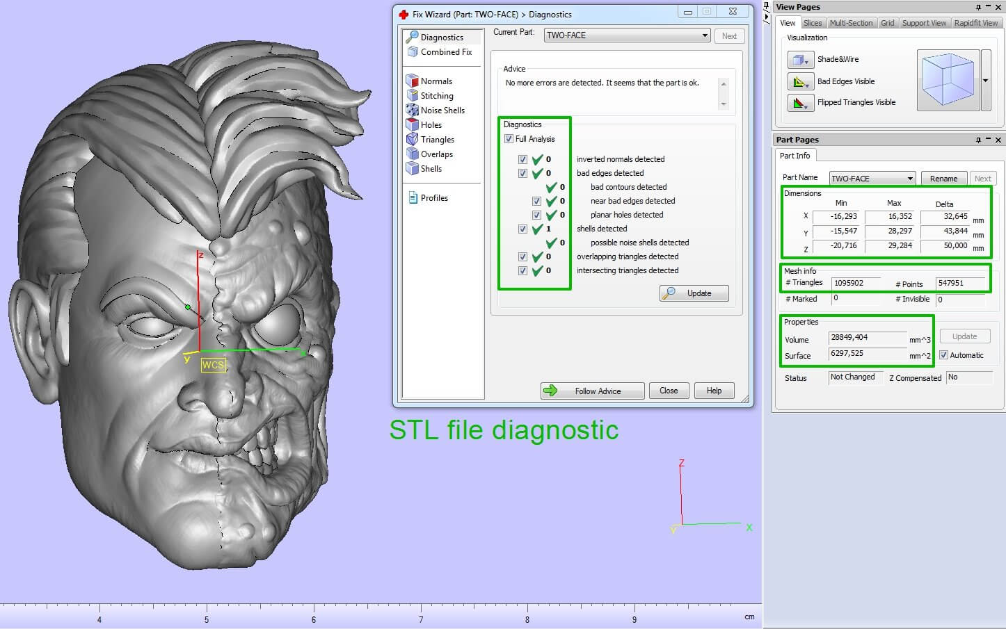 Two-Face 3D Model by alexkovalev