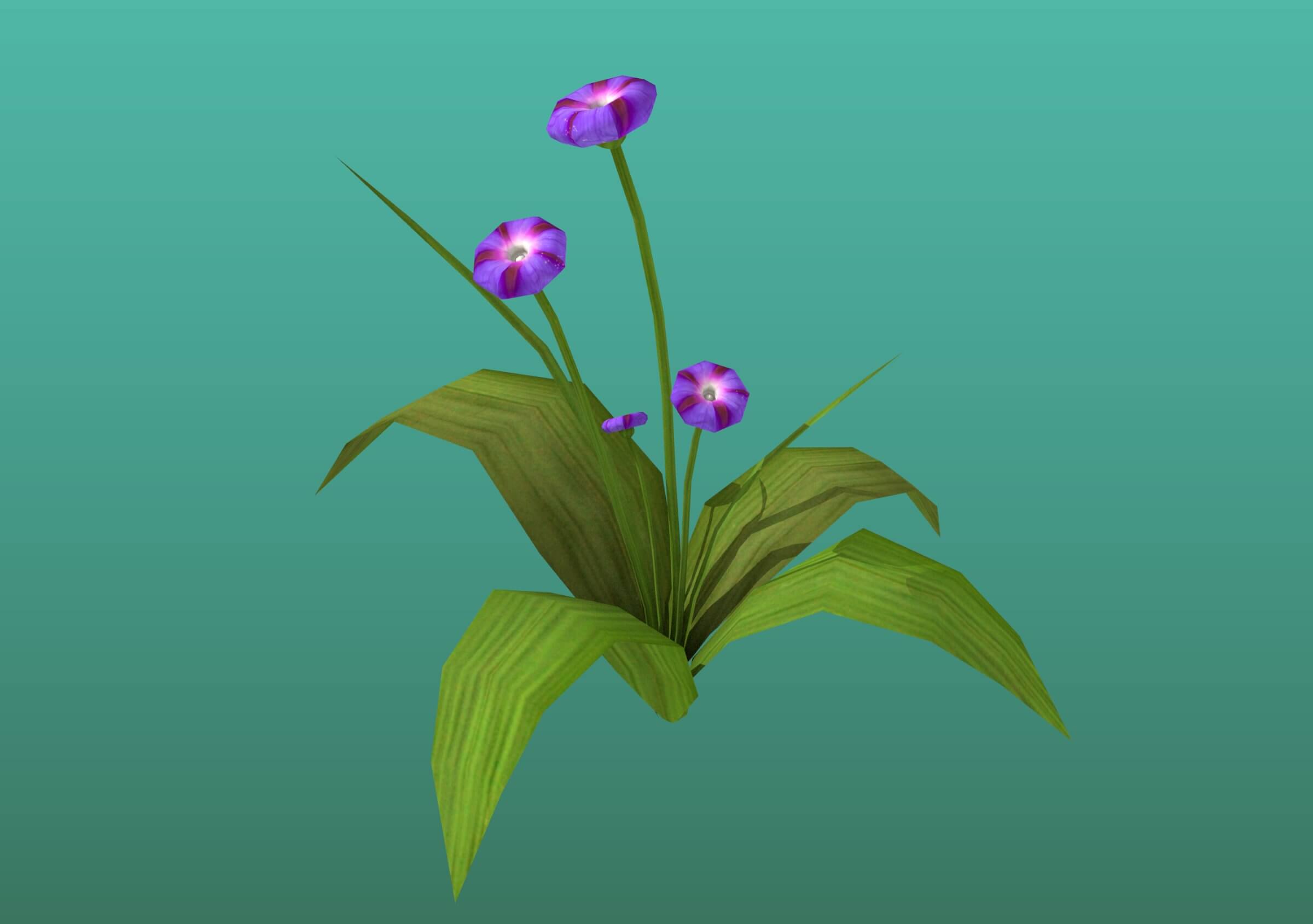Violet Flowers - 3D Model by alexkovalev