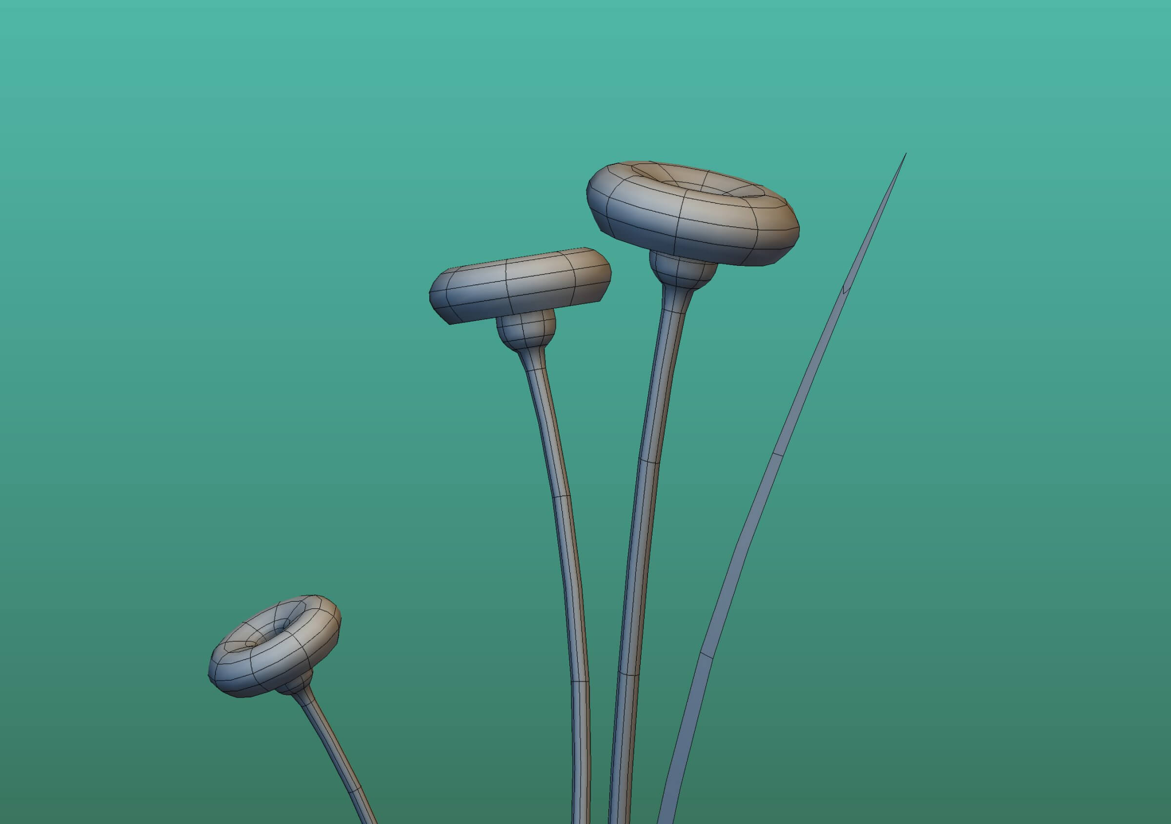 Violet Flowers - 3D Model by alexkovalev